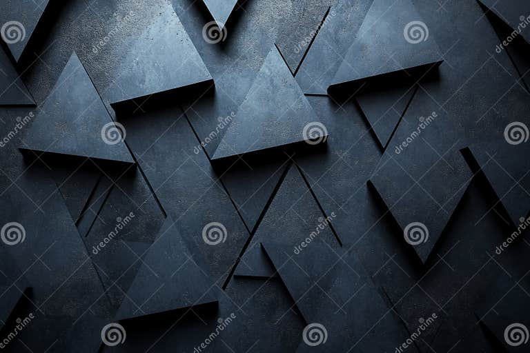 Concrete Triangles are Creating a Modern Geometric Background with a ...