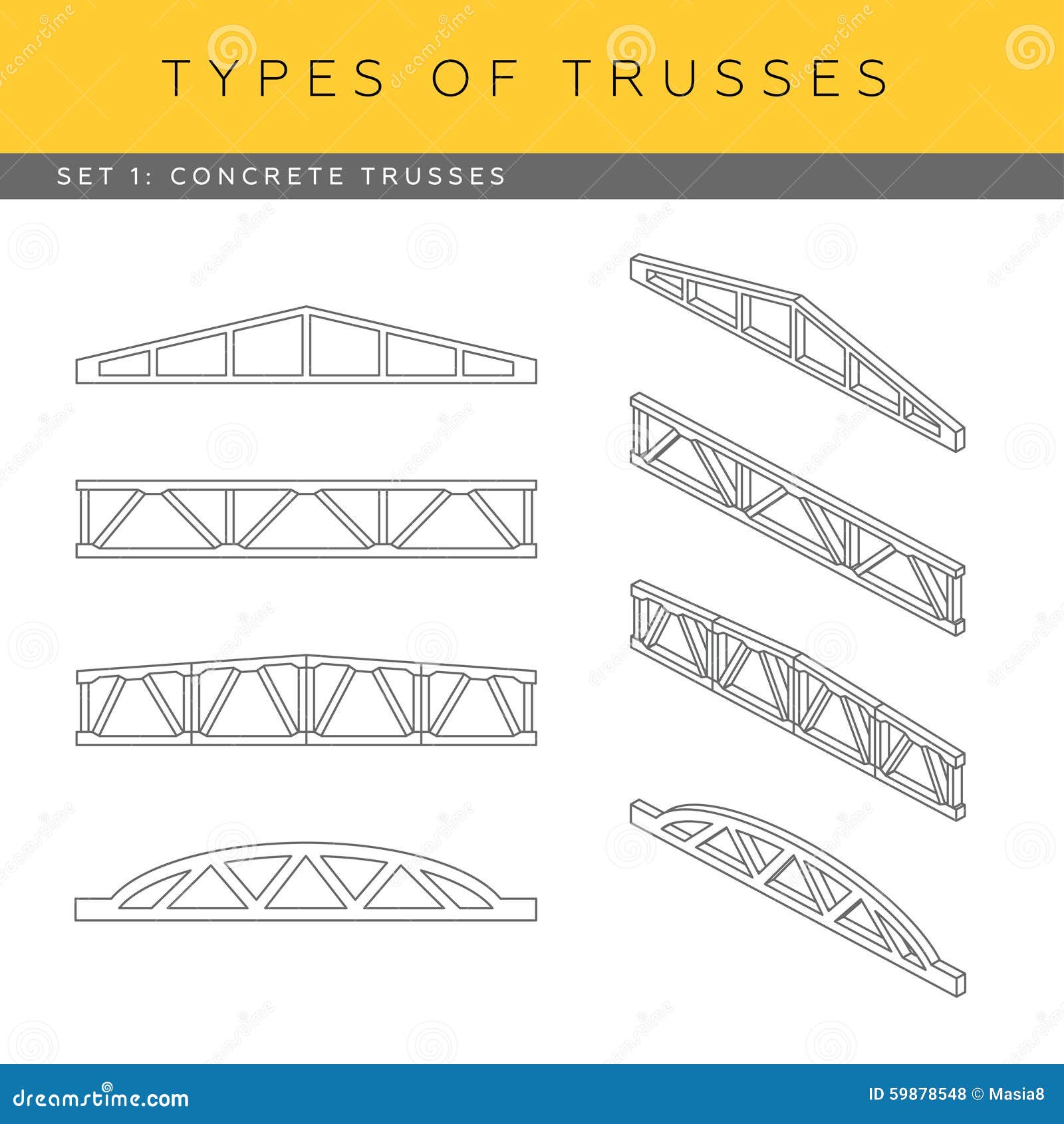 Concrete truss stock illustration. Illustration of frame - 59878548