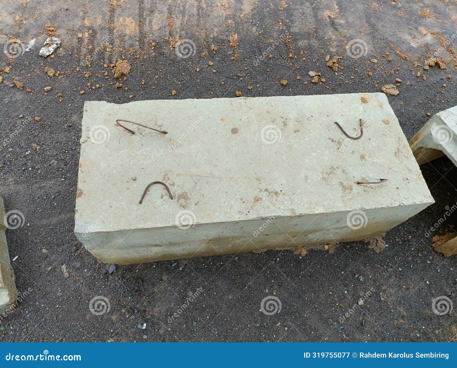 Concrete U_Ditch on Construction Site Stock Image - Image of concrete ...