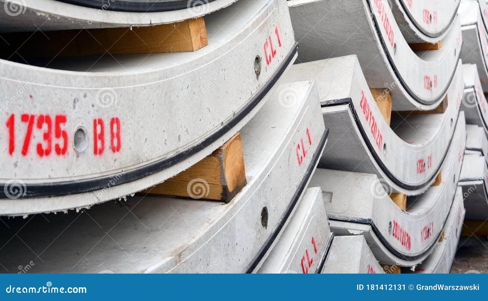 Concrete Underground Tunnel Segments. Stock Image - Image of parts ...