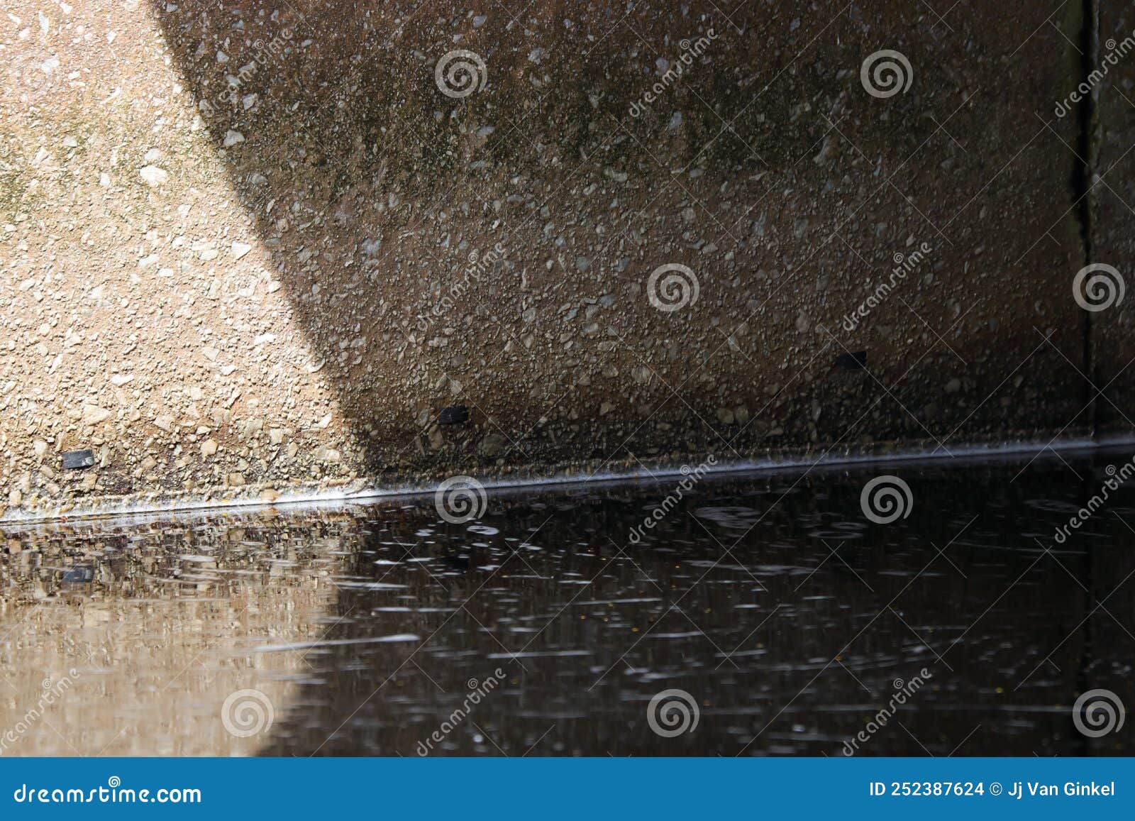 Concrete Underpass Structure with Murky Water Abstract Stock Photo ...