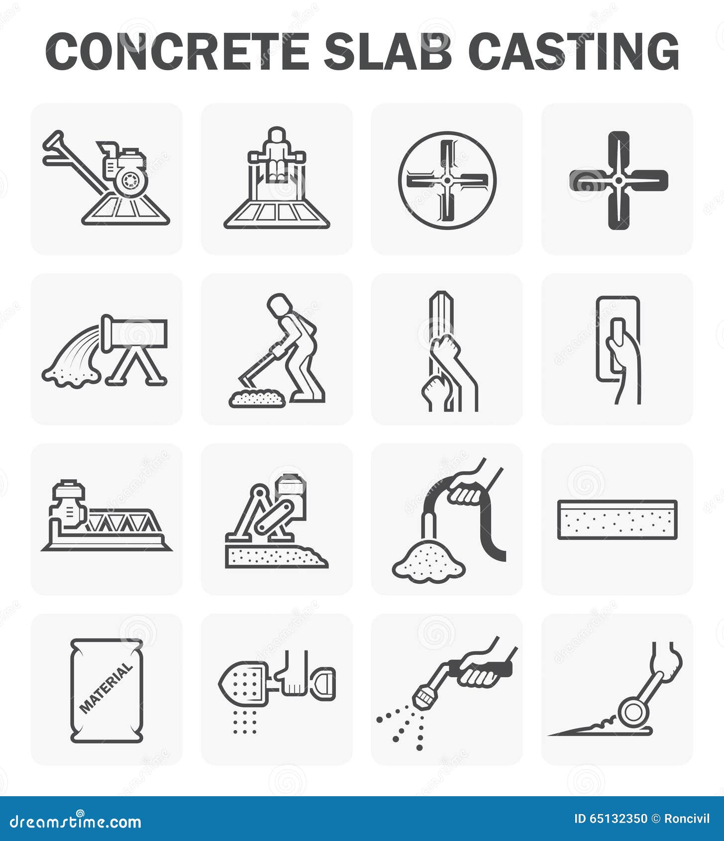 Concrete vloerpictogrammen vector illustratie. Illustration of ...