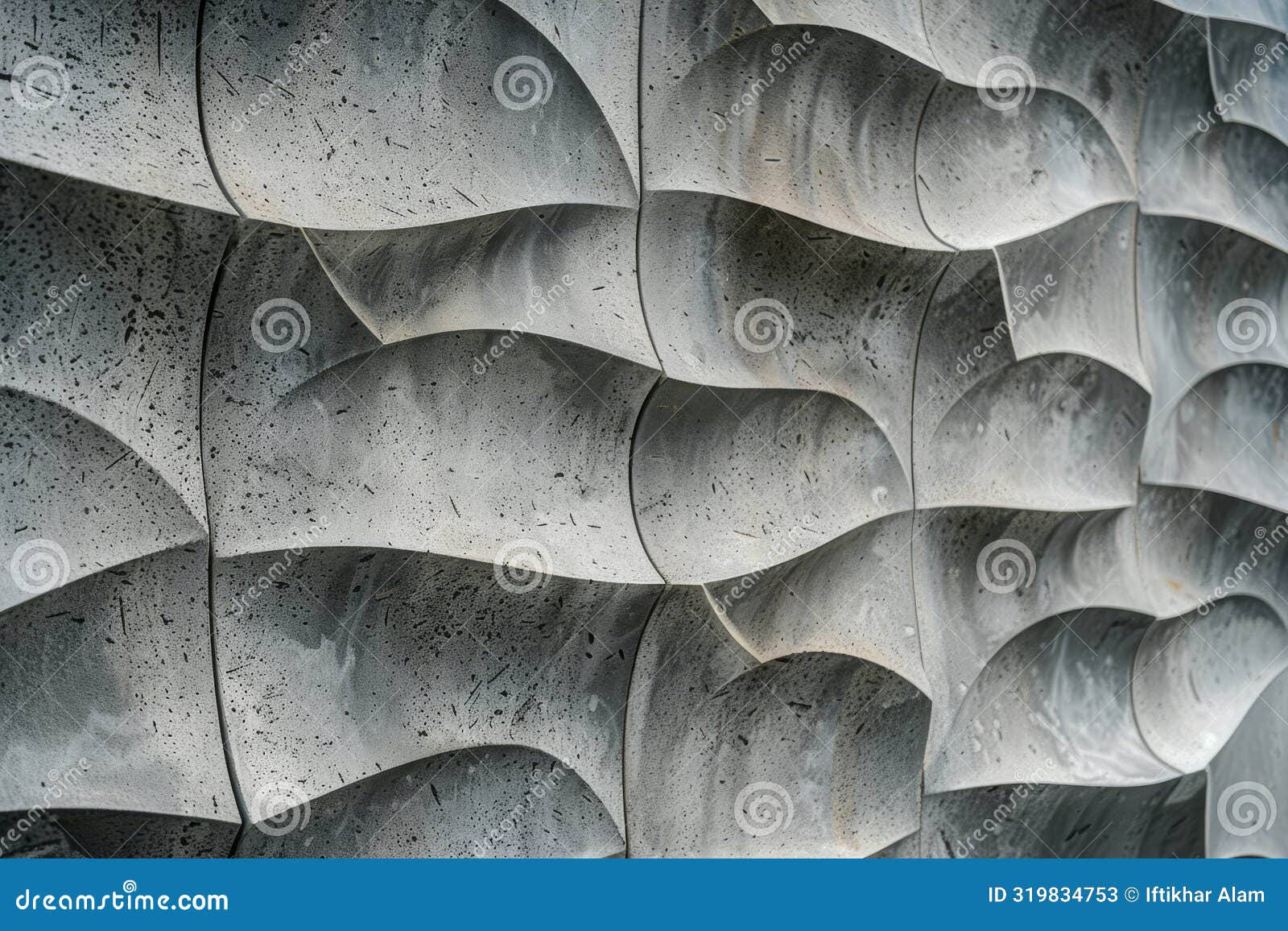 A Concrete Wall Adorned with a Pattern of Flowing Wavy Lines ...