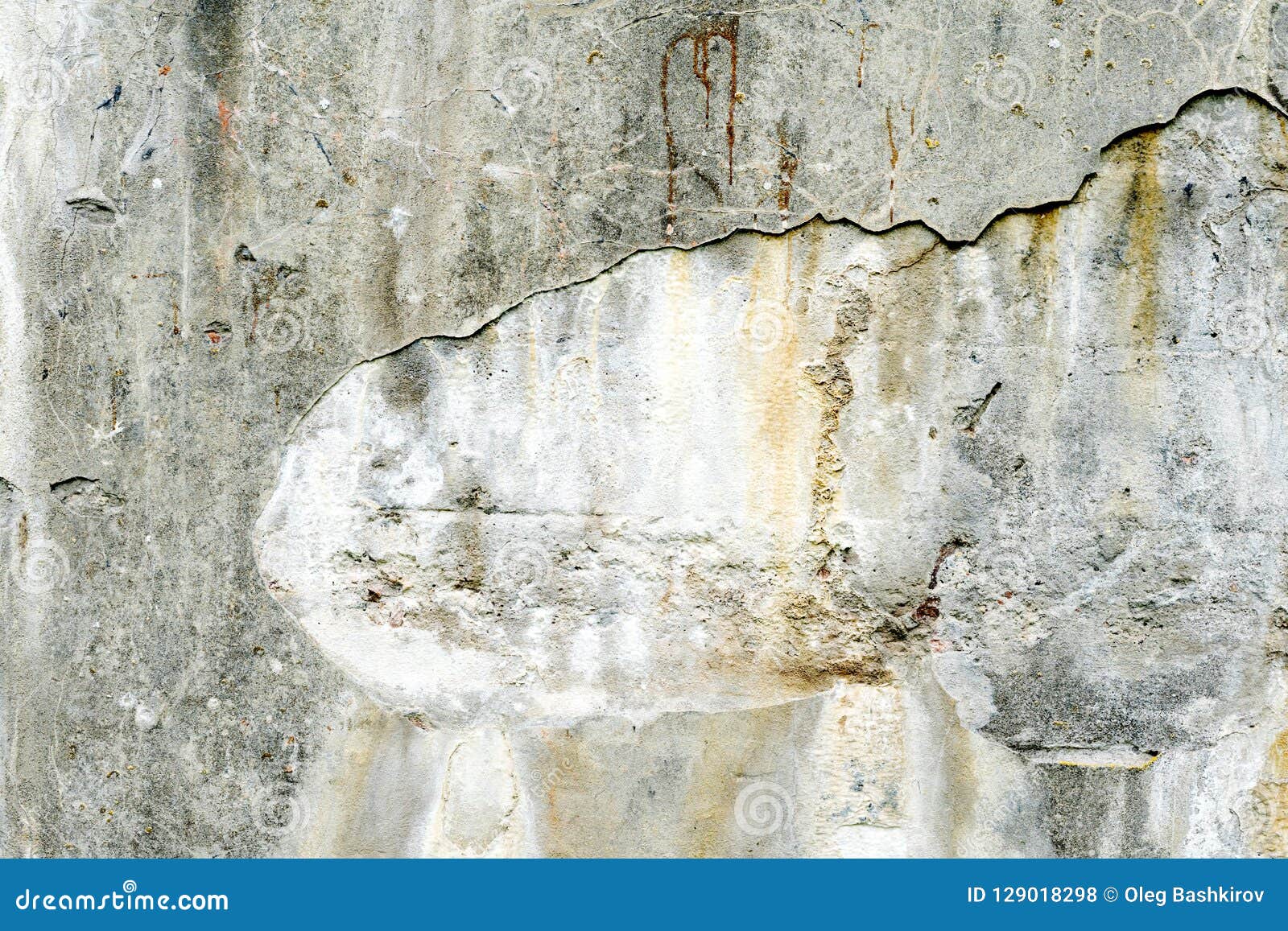 Concrete Wall As a Texture Destroyed by Time. Stock Photo - Image of ...