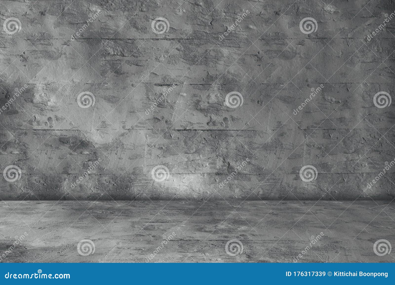 Concrete Wall Background Scene Dark Empty Room with Cement Floor with ...