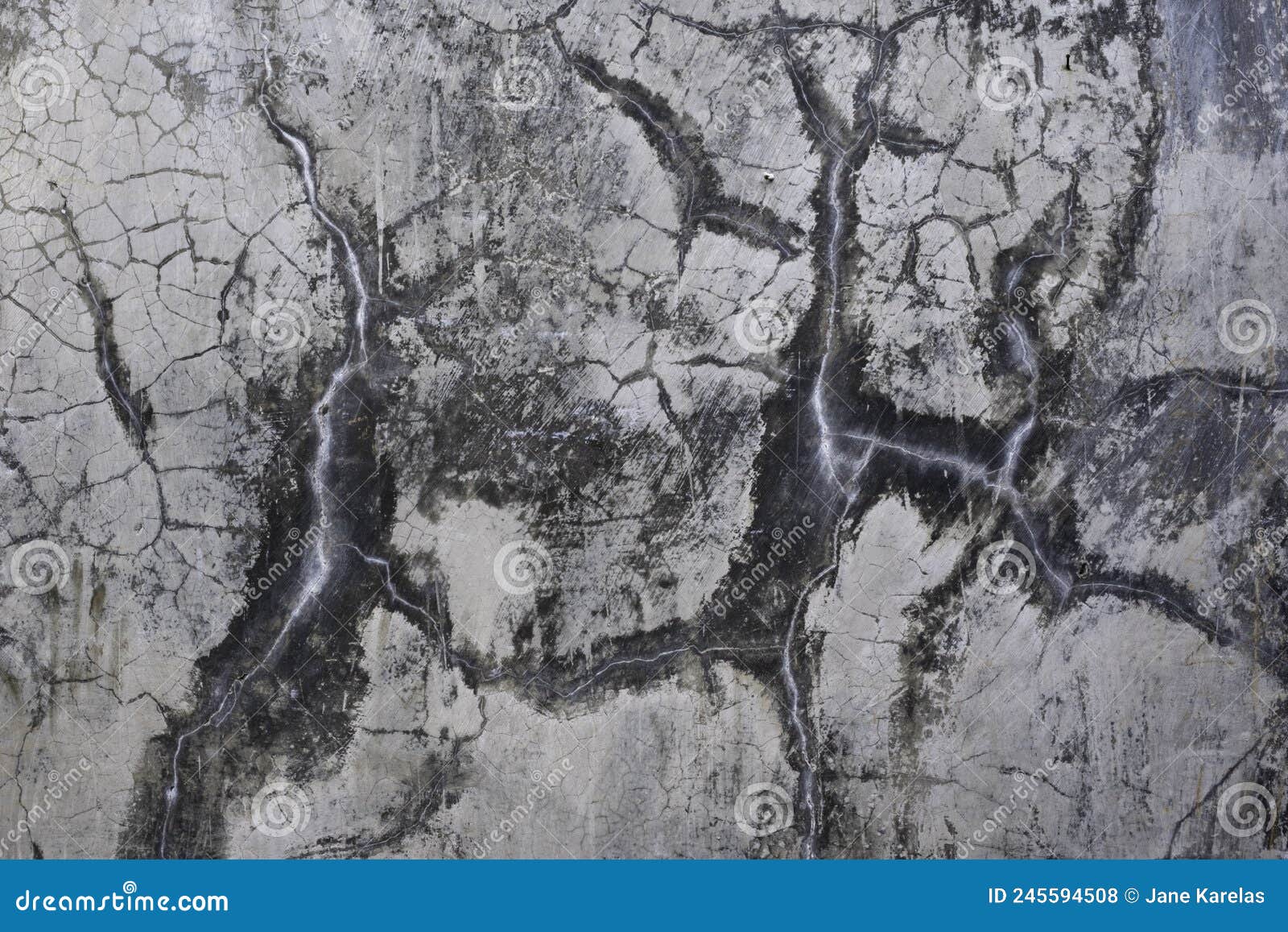 Concrete Wall with Deep Crevices Background Texture Stock Photo - Image ...