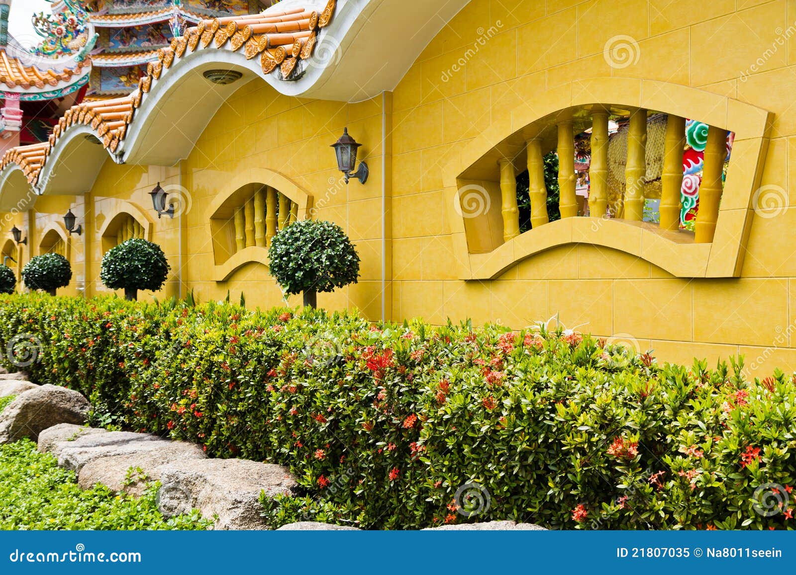 Concrete Wall of a Chinese Temple. Stock Image - Image of china ...