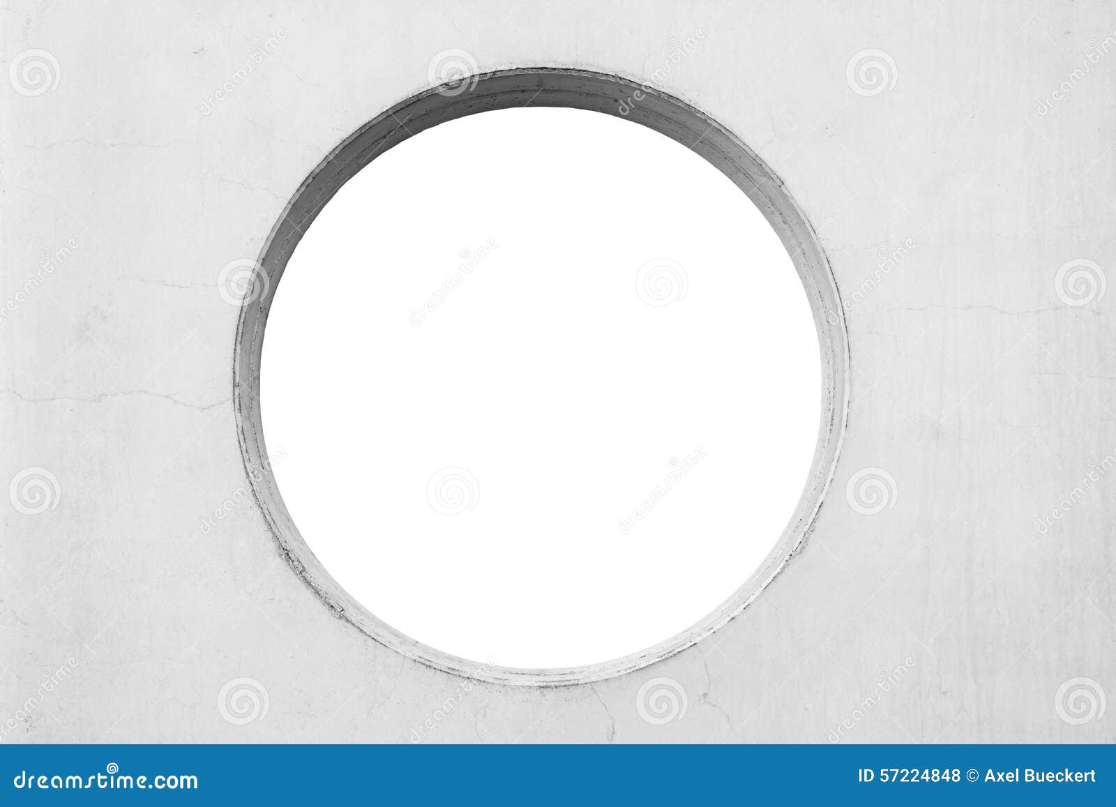 Concrete Wall with Circular Hole Stock Photo - Image of empty ...