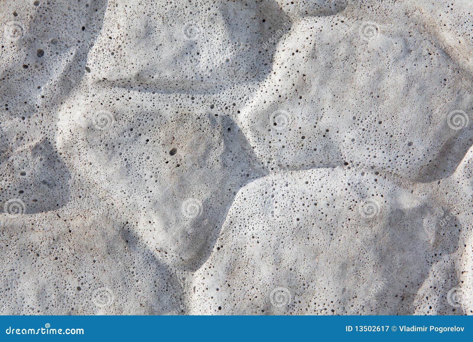 Concrete Wall with Cobble-stones Design Stock Image - Image of surface ...