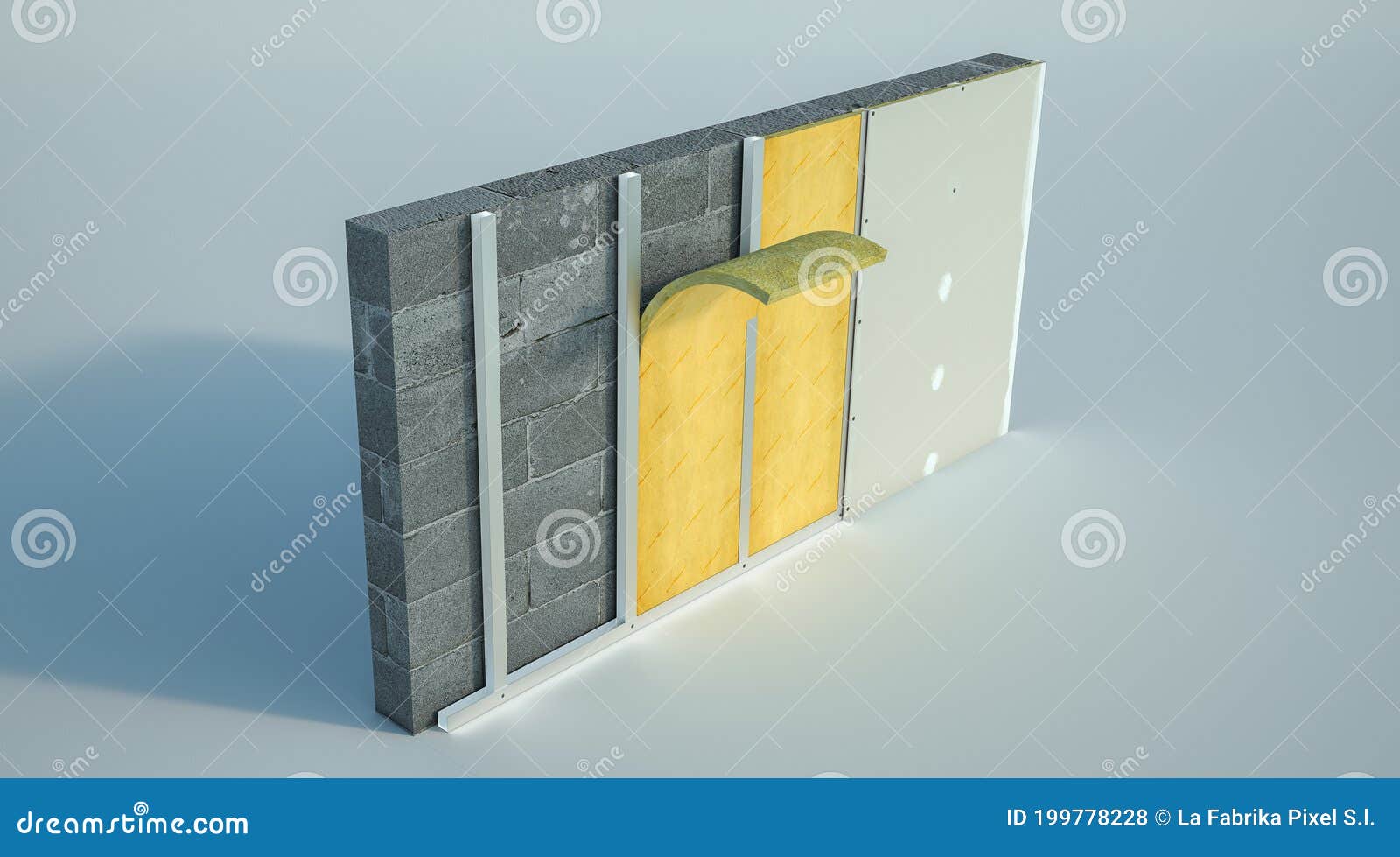 Concrete Wall Construction Details Stock Illustration - Illustration of ...