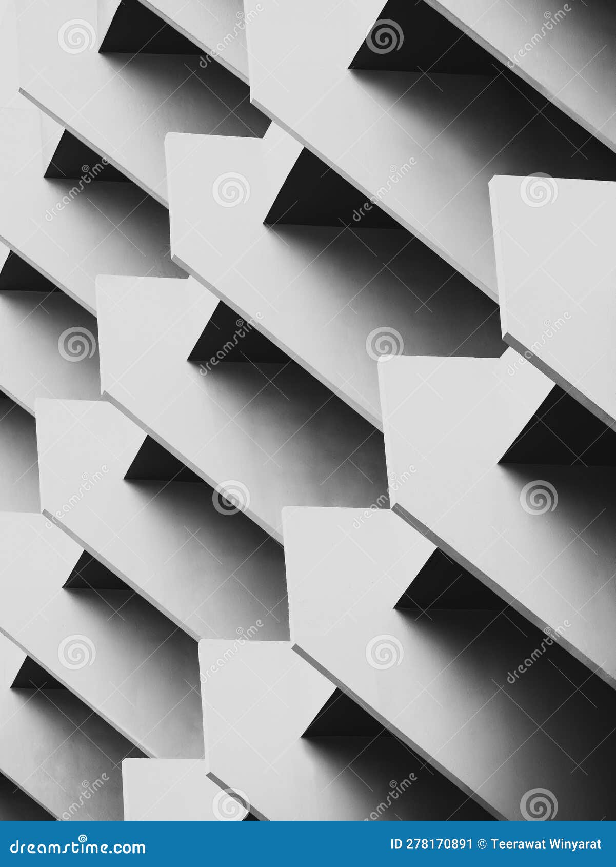 Concrete Wall Geometric Pattern Architecture Details Stock Image ...