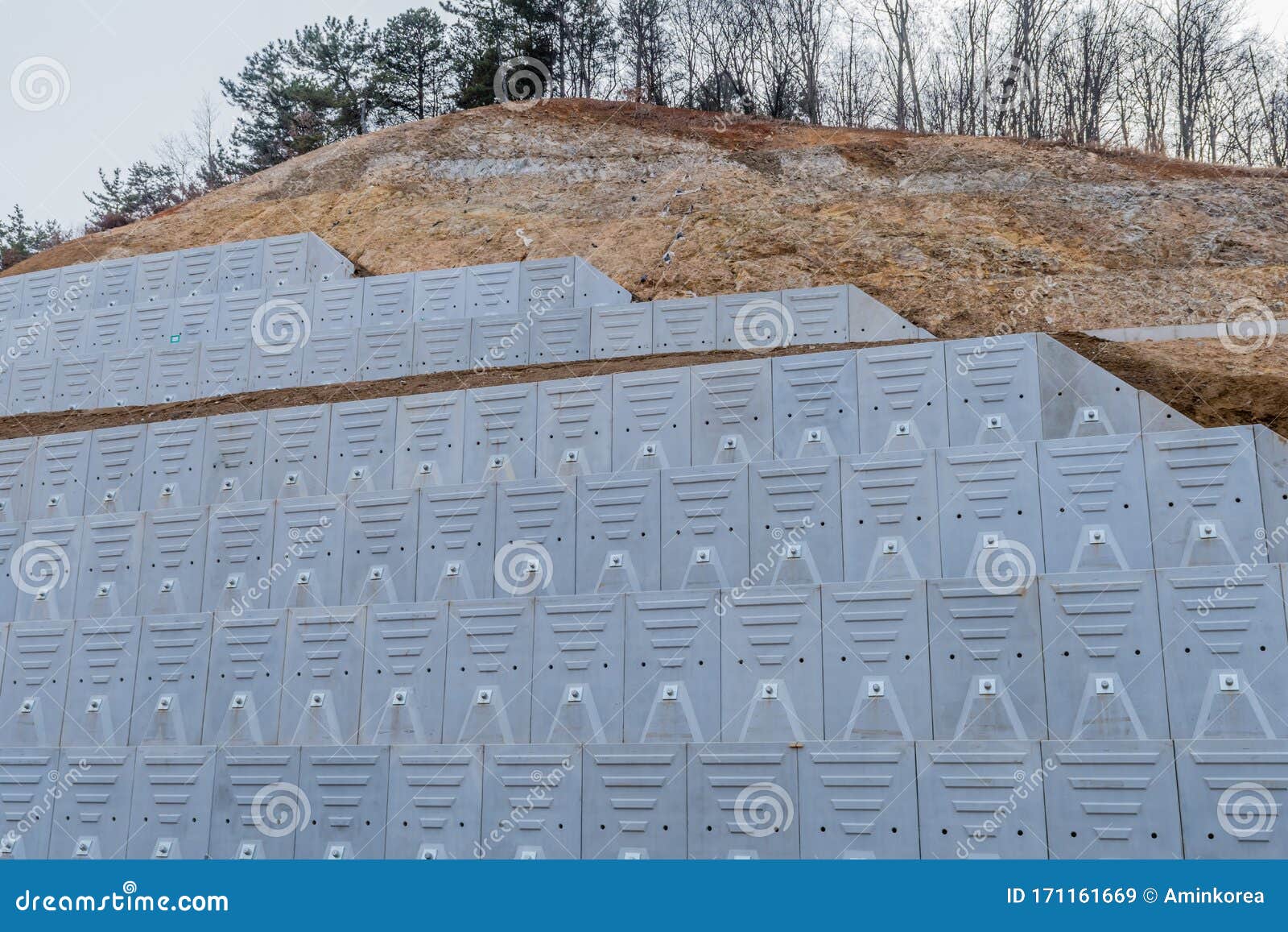 Block Retaining Wall Side Hill Stock Photos - Free & Royalty-Free Stock ...