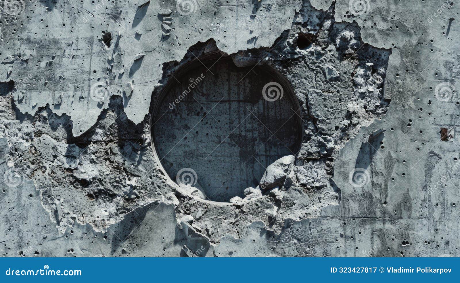 A Concrete Wall with a Hole Cut Out, Suitable for Use in Architecture ...