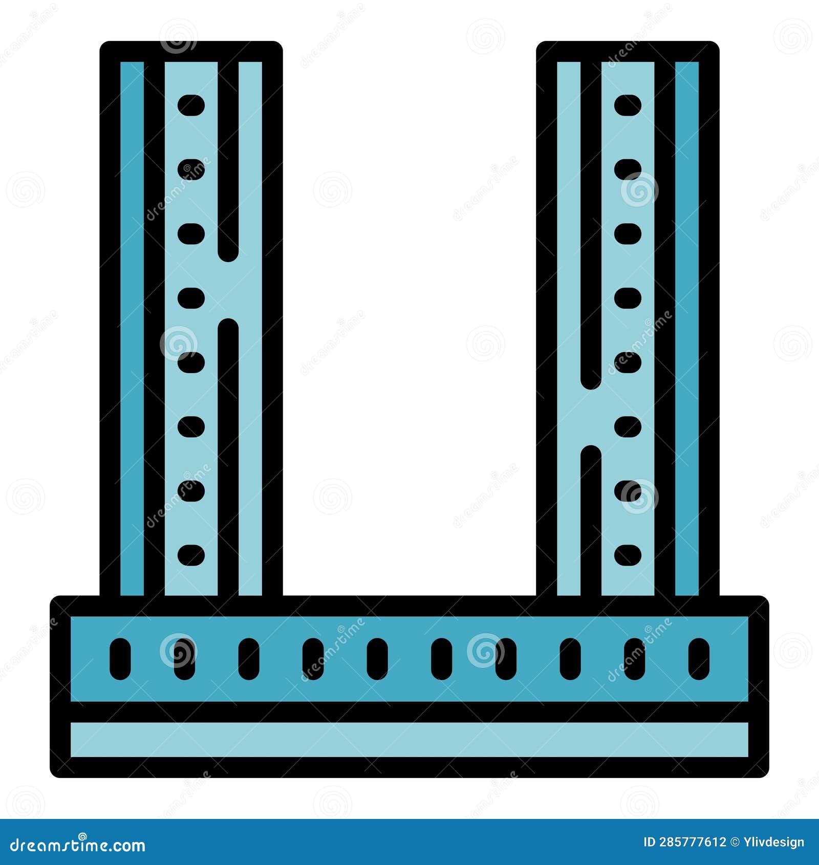 Concrete Wall Icon Vector Flat Stock Illustration - Illustration of ...