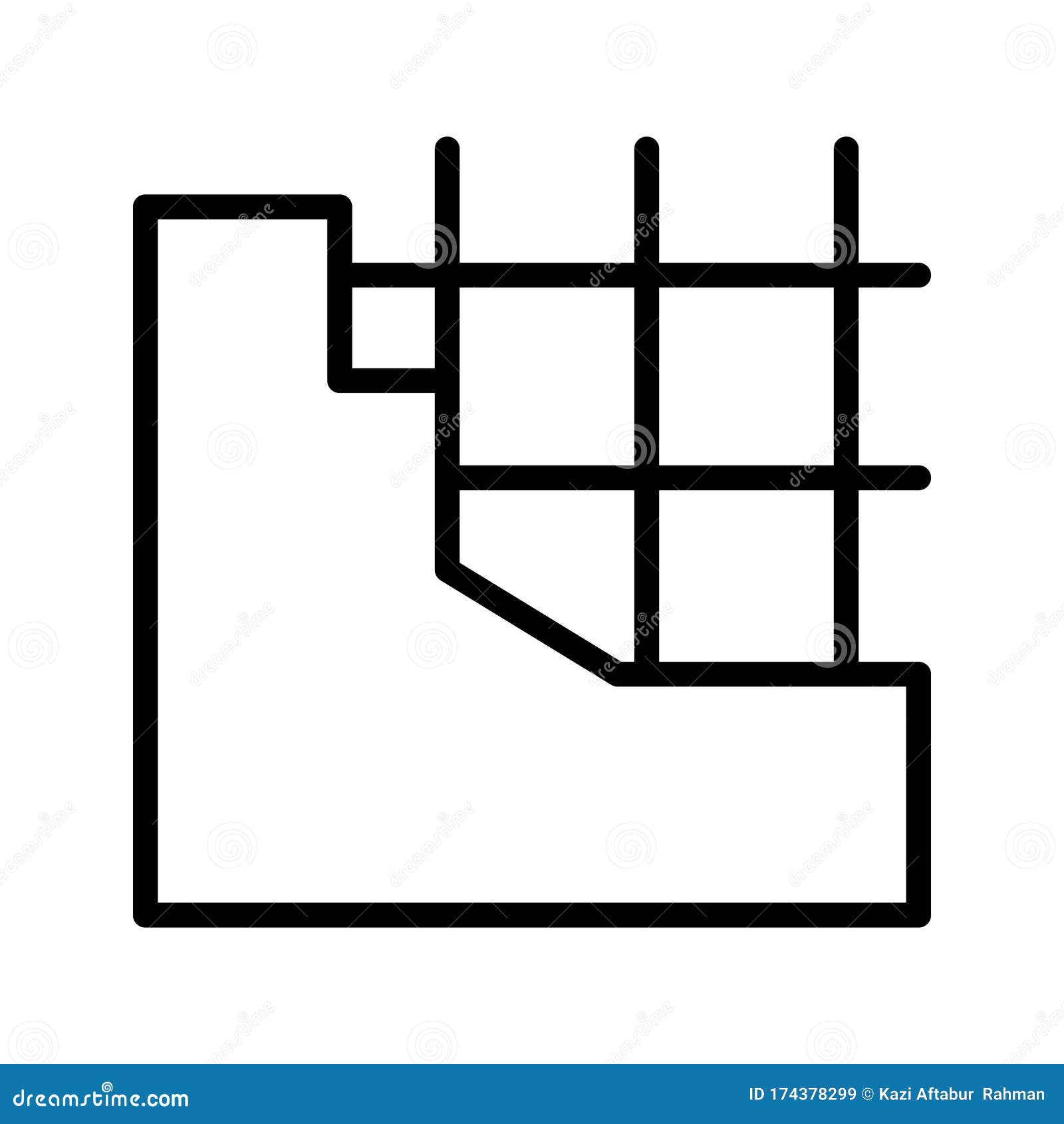 Concrete Wall Icon Symbol Illustration Design Stock Illustration ...