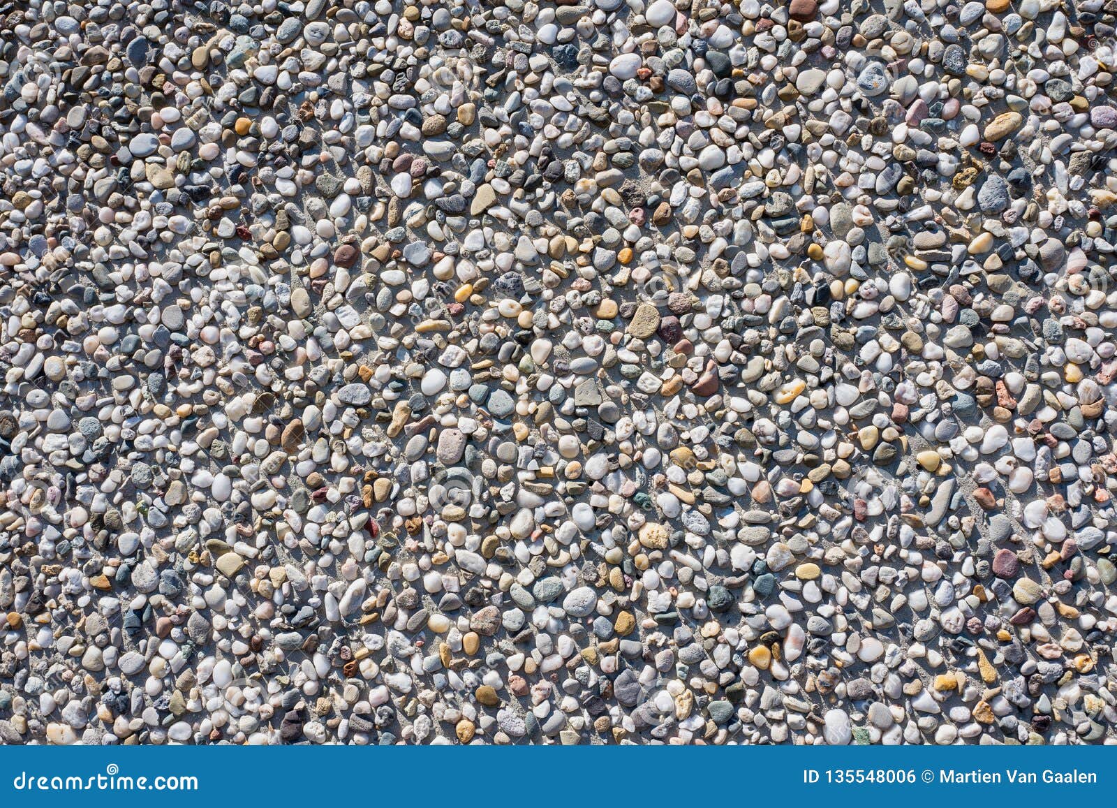 Concrete Wall with Pebbles in Close-up. Stock Photo - Image of ...