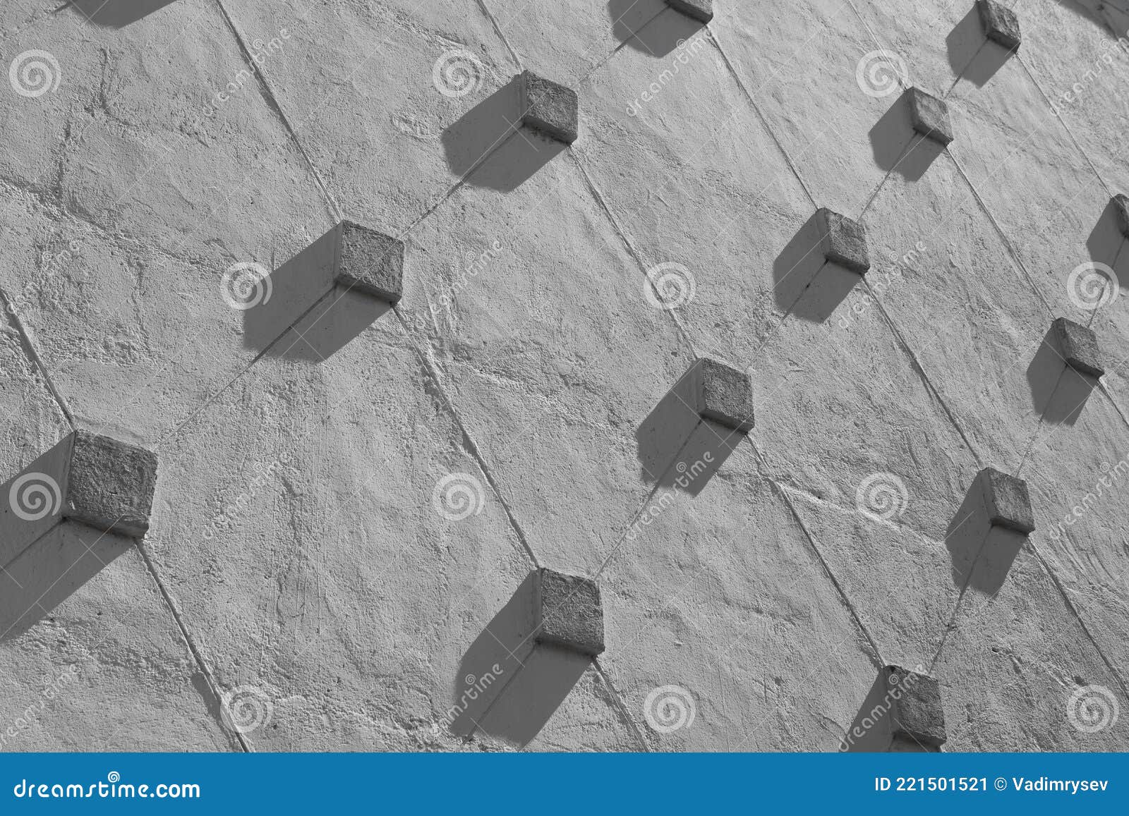 Concrete Wall with a Relief Geometric Pattern. Abstract Geometric ...