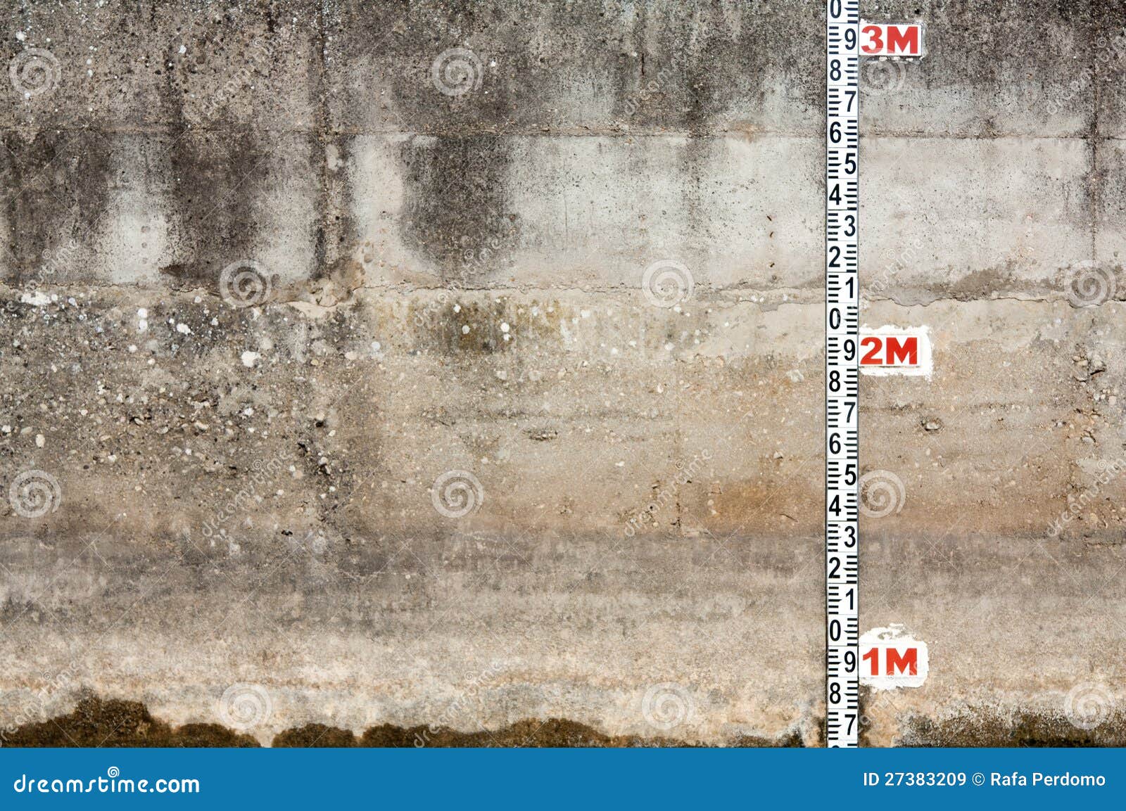 Concrete wall with ruler stock image. Image of color - 27383209
