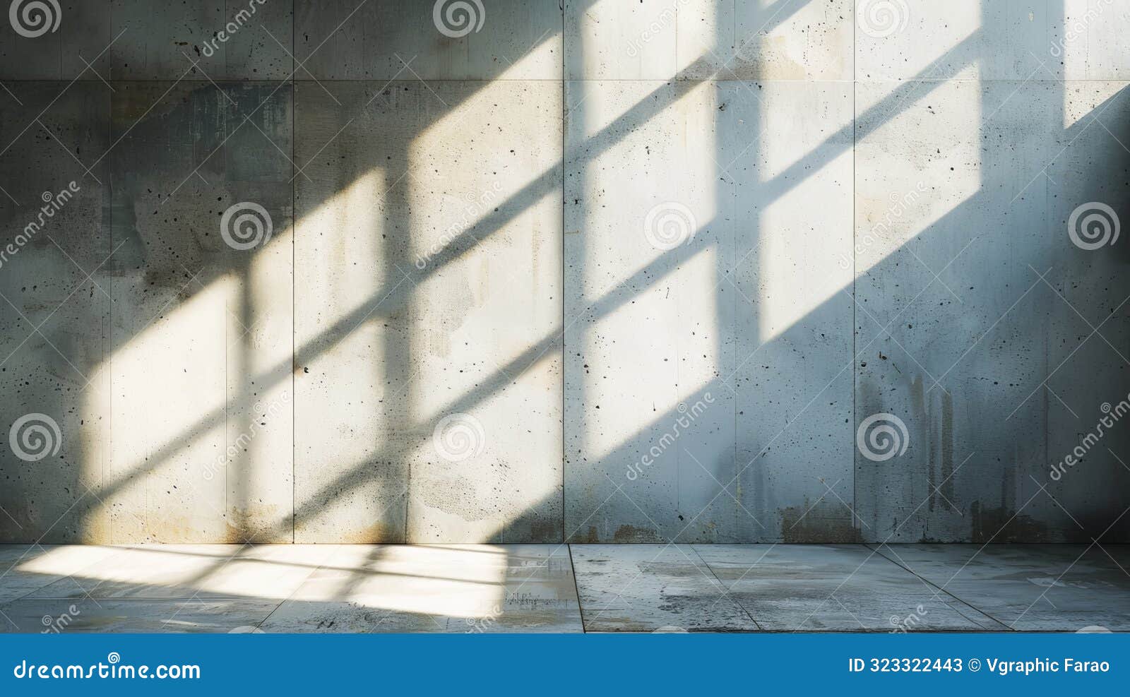 Concrete Wall with Sunlight Shadows, Minimalistic Interior Design ...