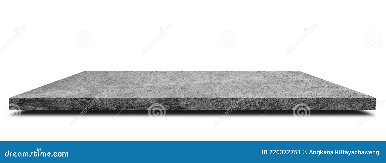 Side View Concrete Walkway or Footpath on White Background. Stock Image ...