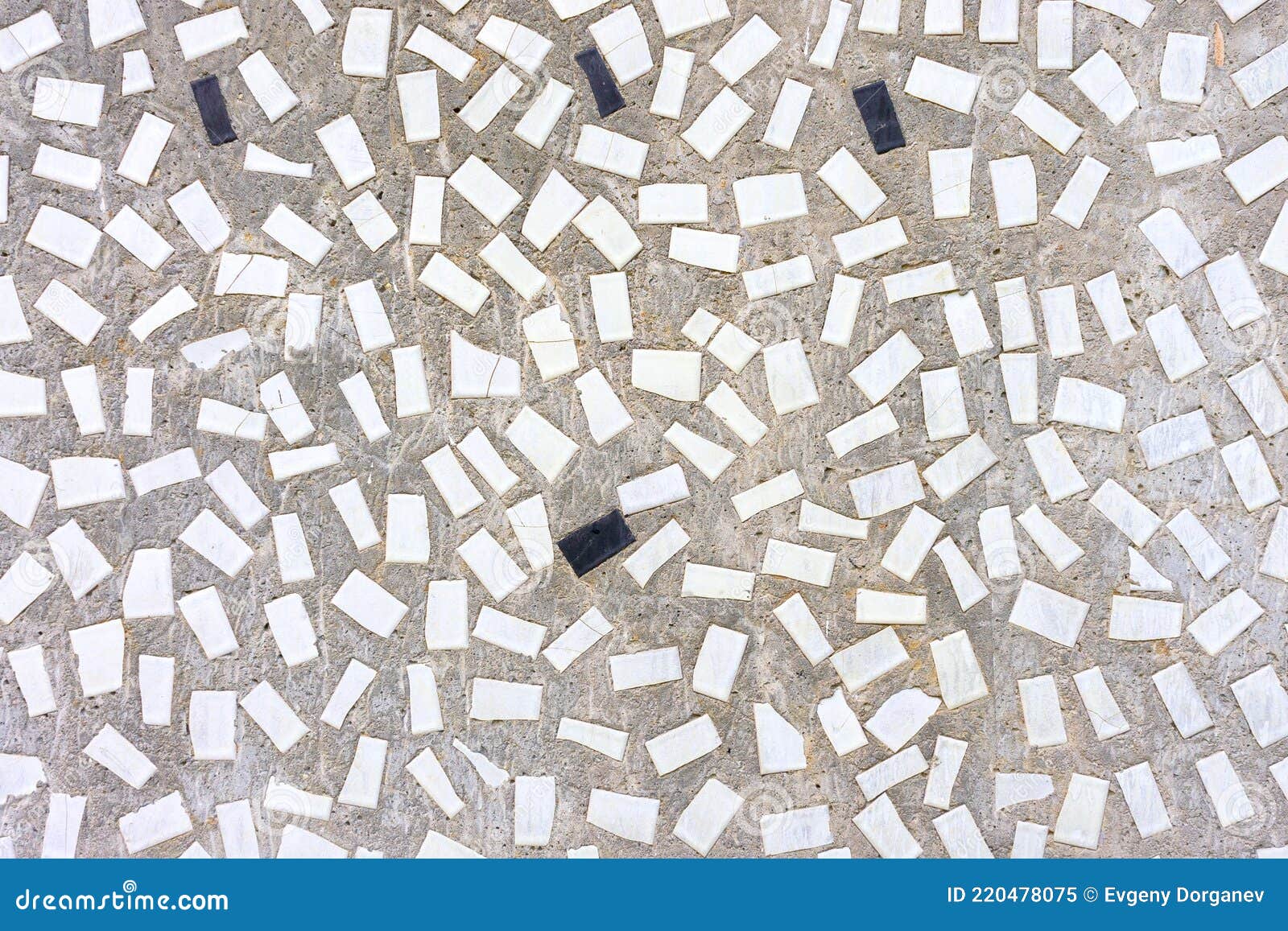 Concrete Wall Texture Interspersed with Ceramic Tiles Stock Image ...