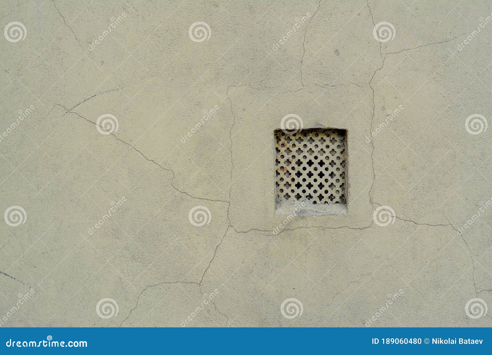 Concrete Wall with Ventilation Grille Stock Photo - Image of texture ...
