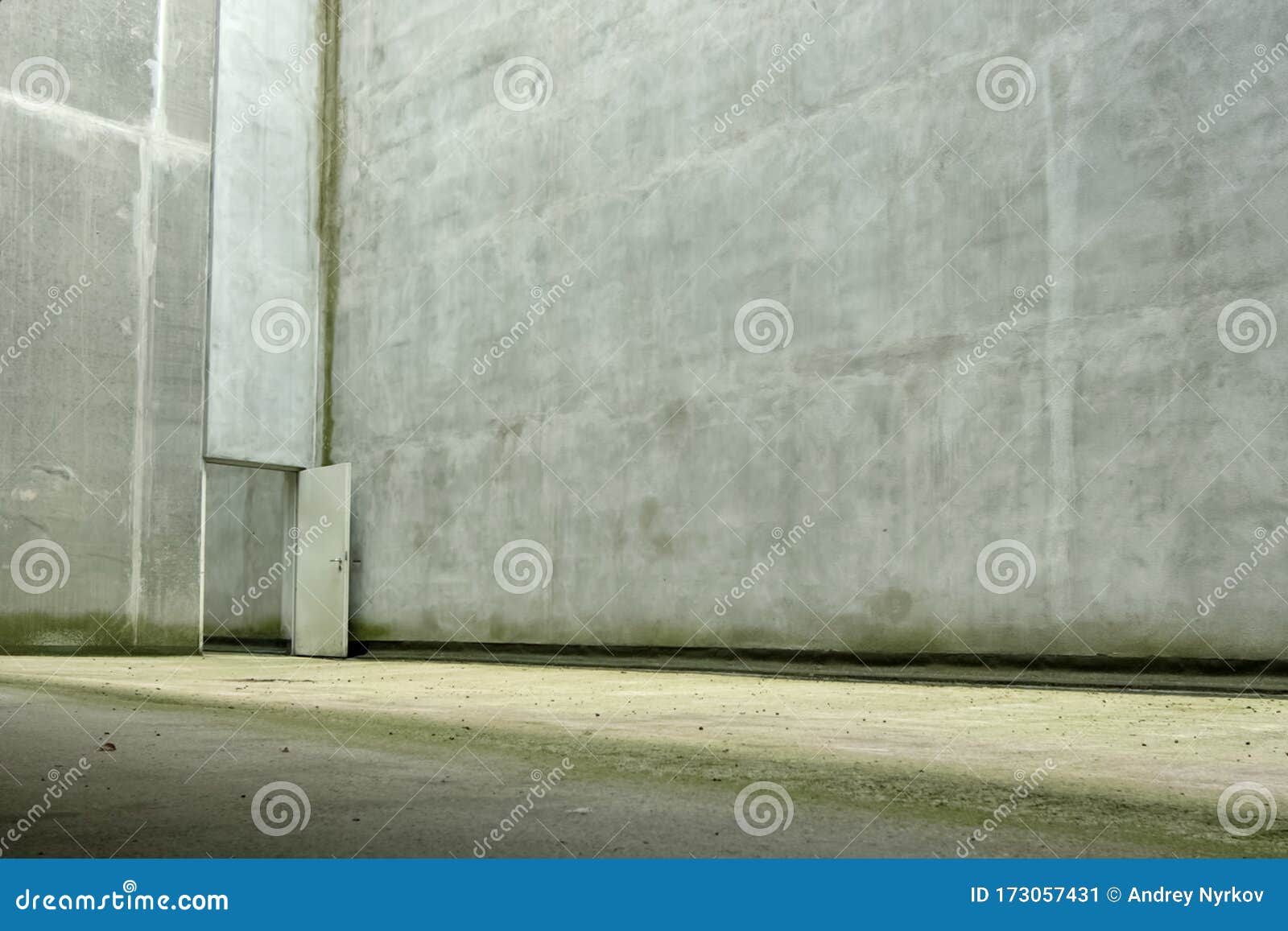 Concrete Walls with Large Open Doors in the Corner. Urban Urban Stock ...