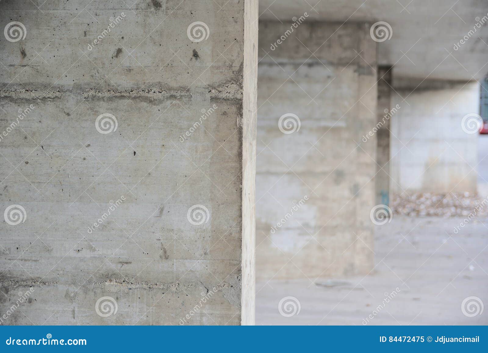 Concrete Walls Perspective Background. Vanishing Point Royalty-Free ...