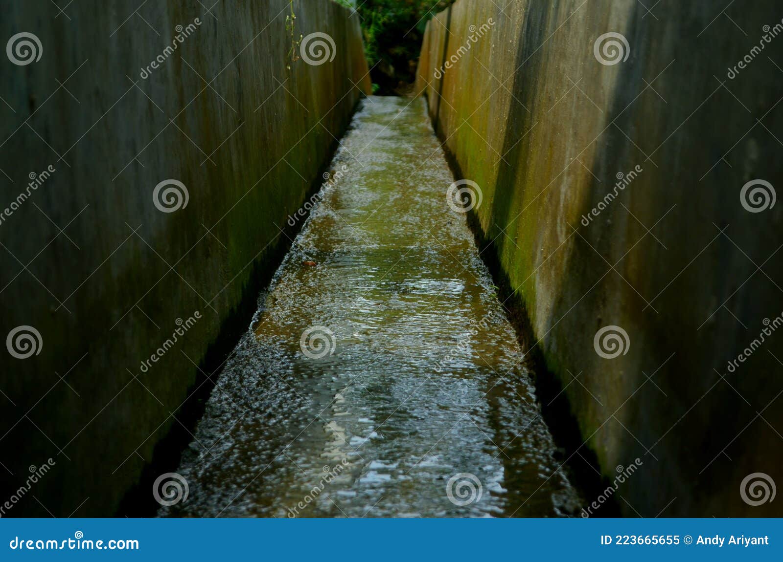 A concrete waterways stock image. Image of waste, ways - 223665655