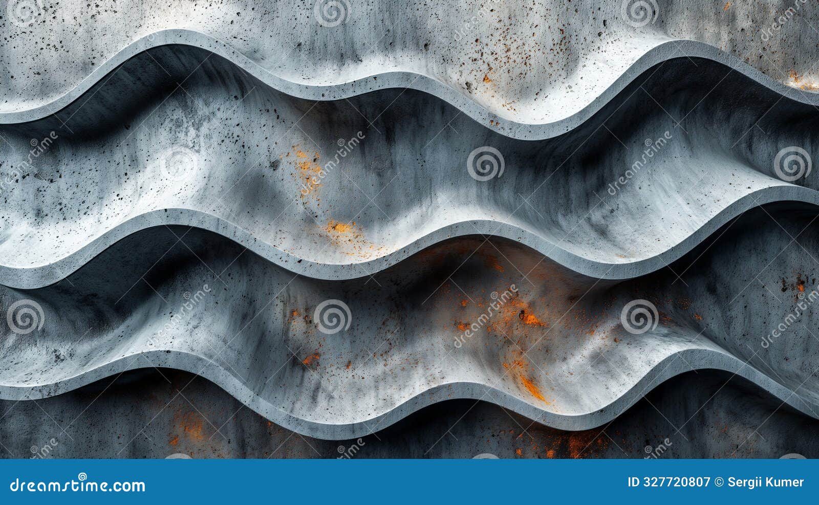 Concrete Wave Wall Texture. Generative AI Stock Image - Image of design ...