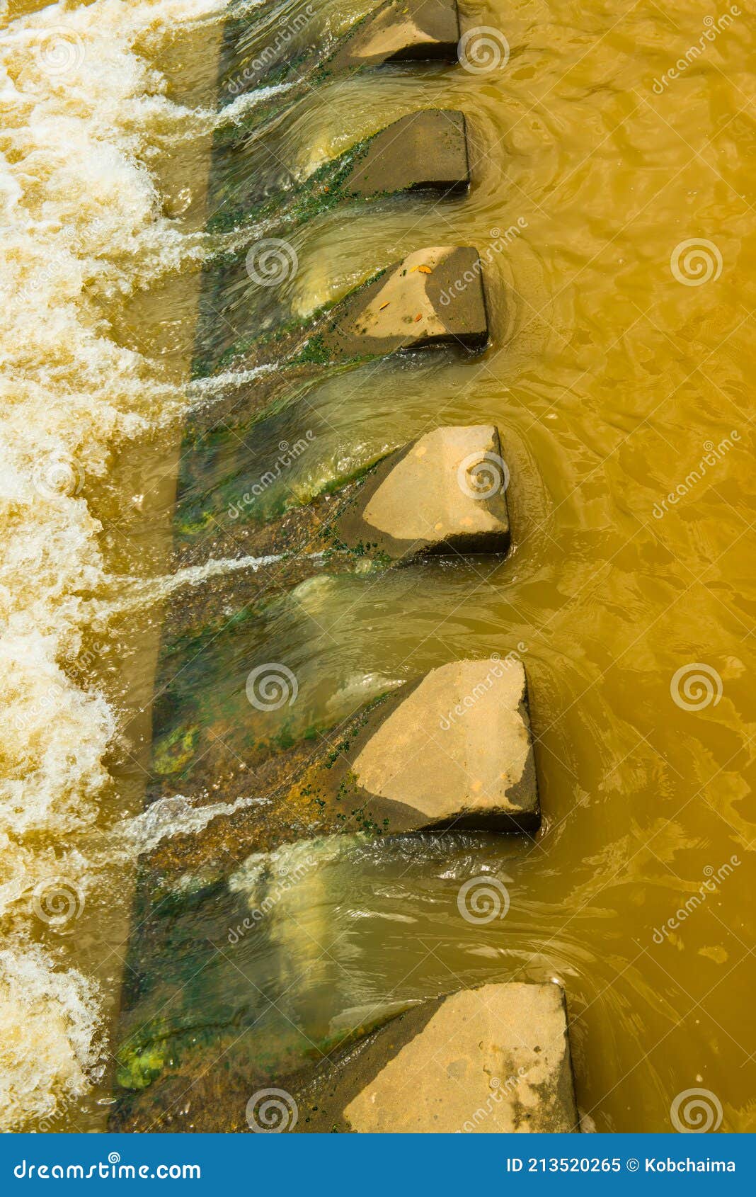 Concrete weir in Thai stock image. Image of natural - 213520265
