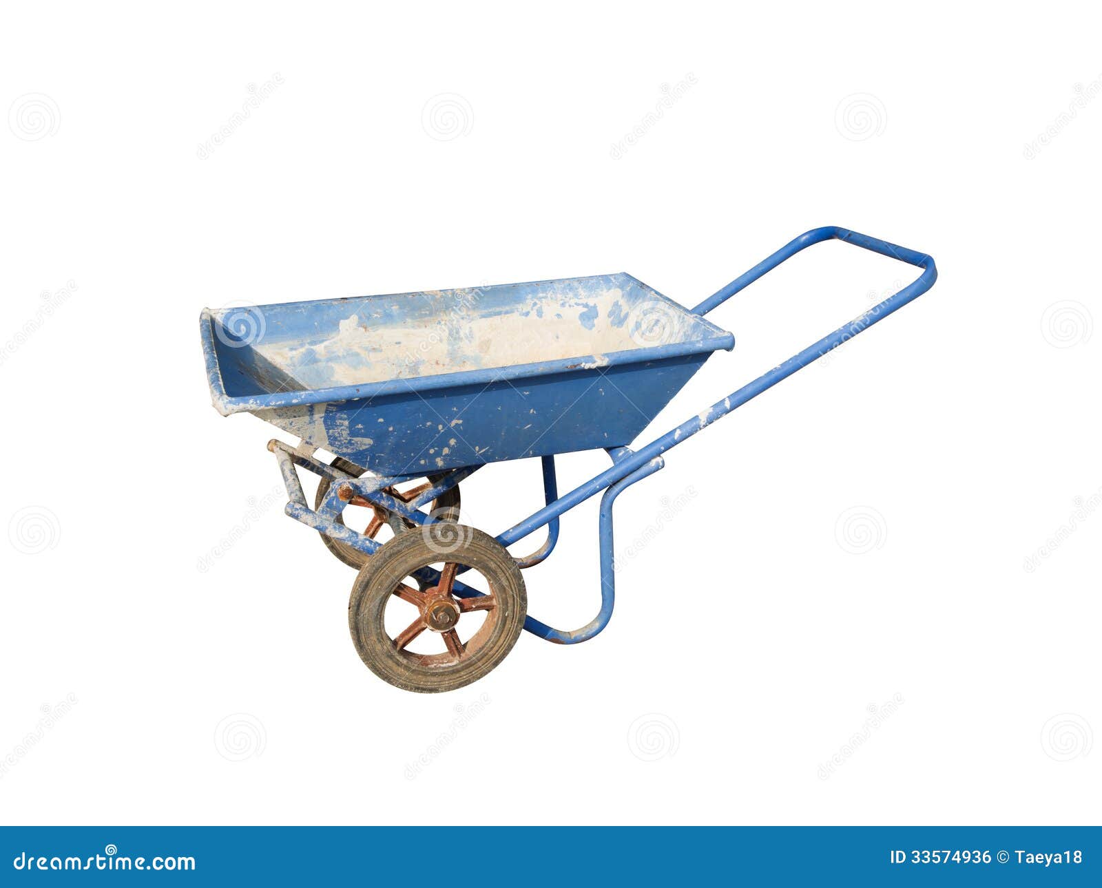 Concrete wheel barrow stock photo. Image of metal, wheel - 33574936
