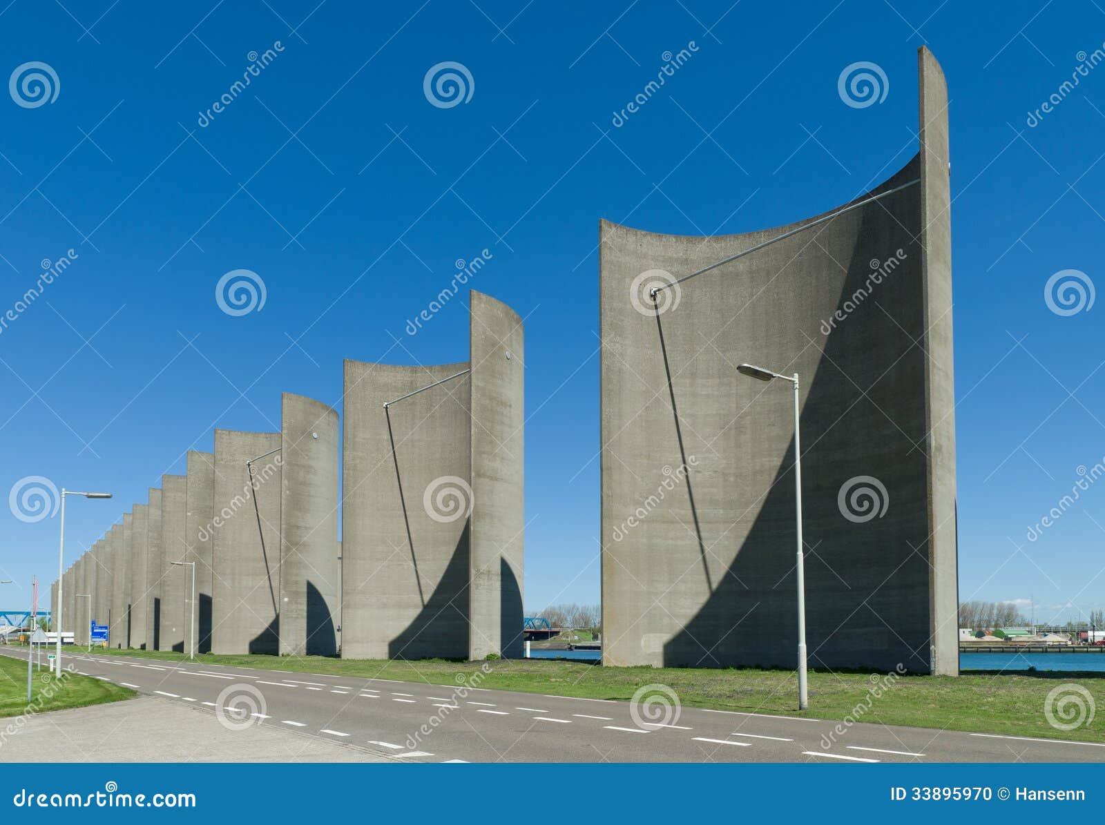 Concrete windbreak stock photo. Image of windbreak, concrete - 33895970