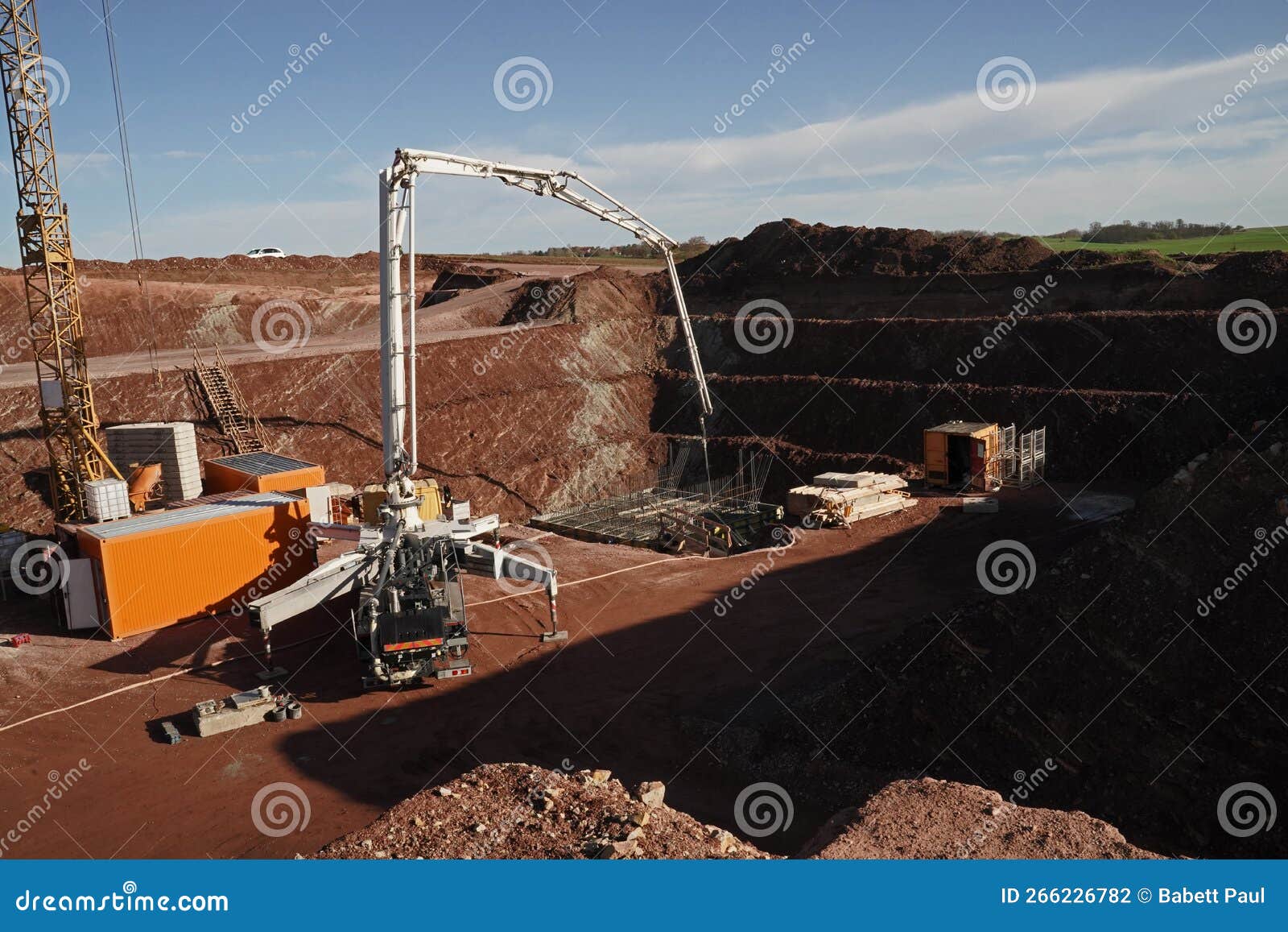 Concrete Work at Bridge Construction Site in Sachsen-Anhalt Stock Photo ...