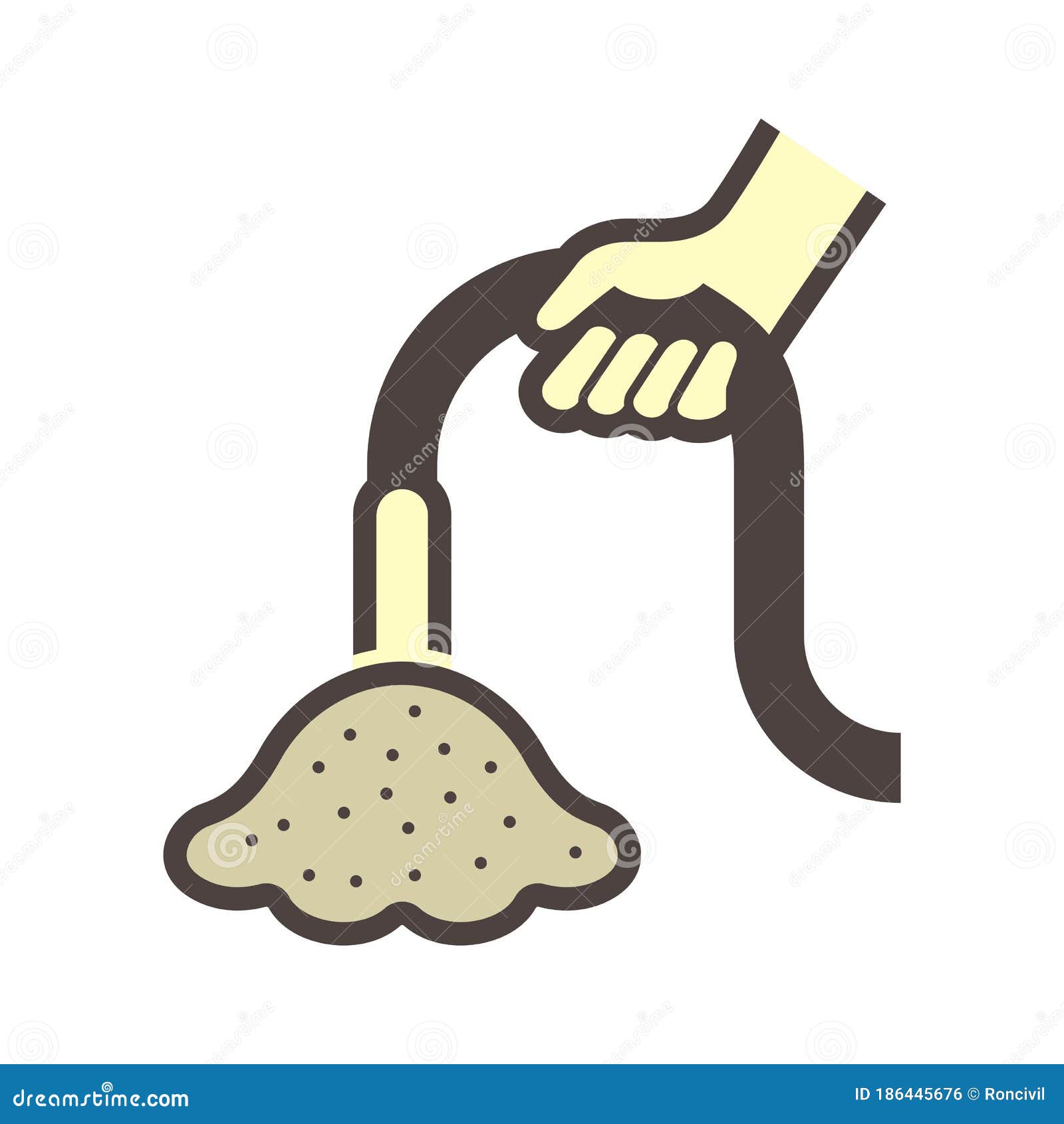 Concrete Work Line Icons Collection. Pouring, Reinforcement, Paving ...