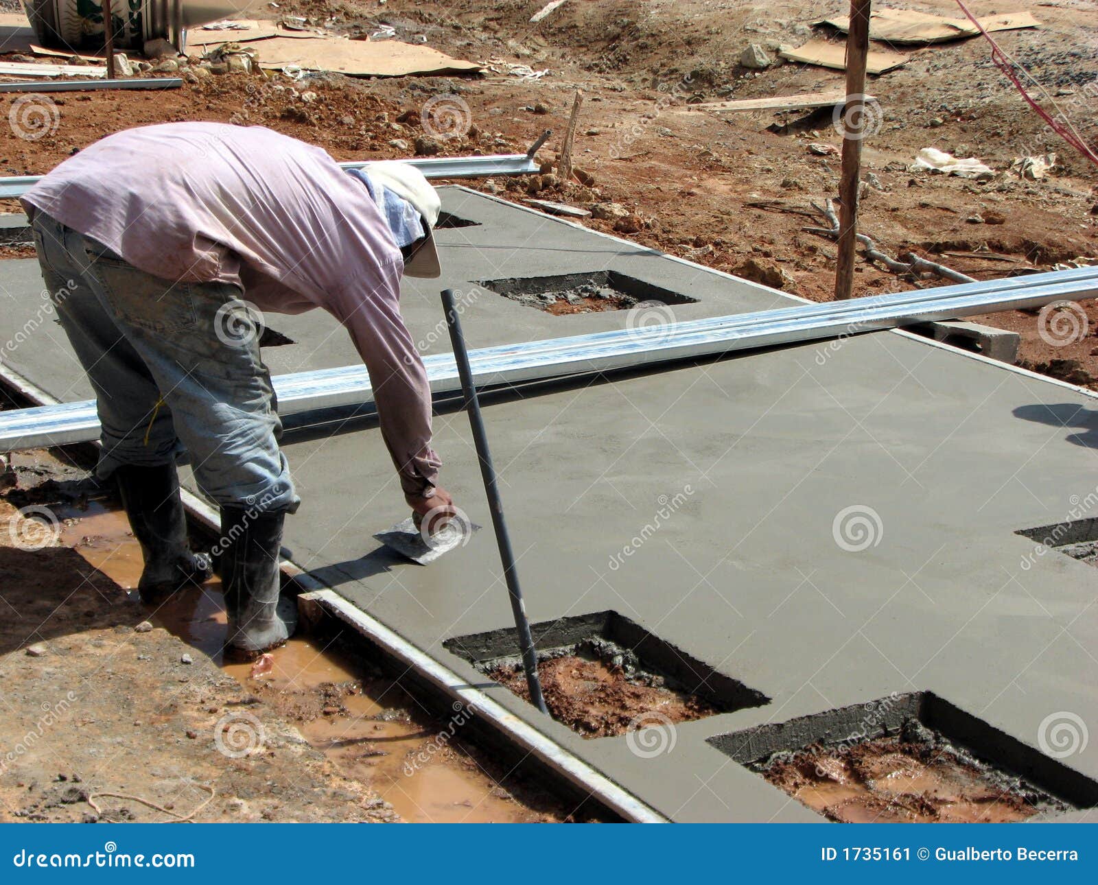 Concrete Worker stock image. Image of trade, smooths, laborer - 1735161