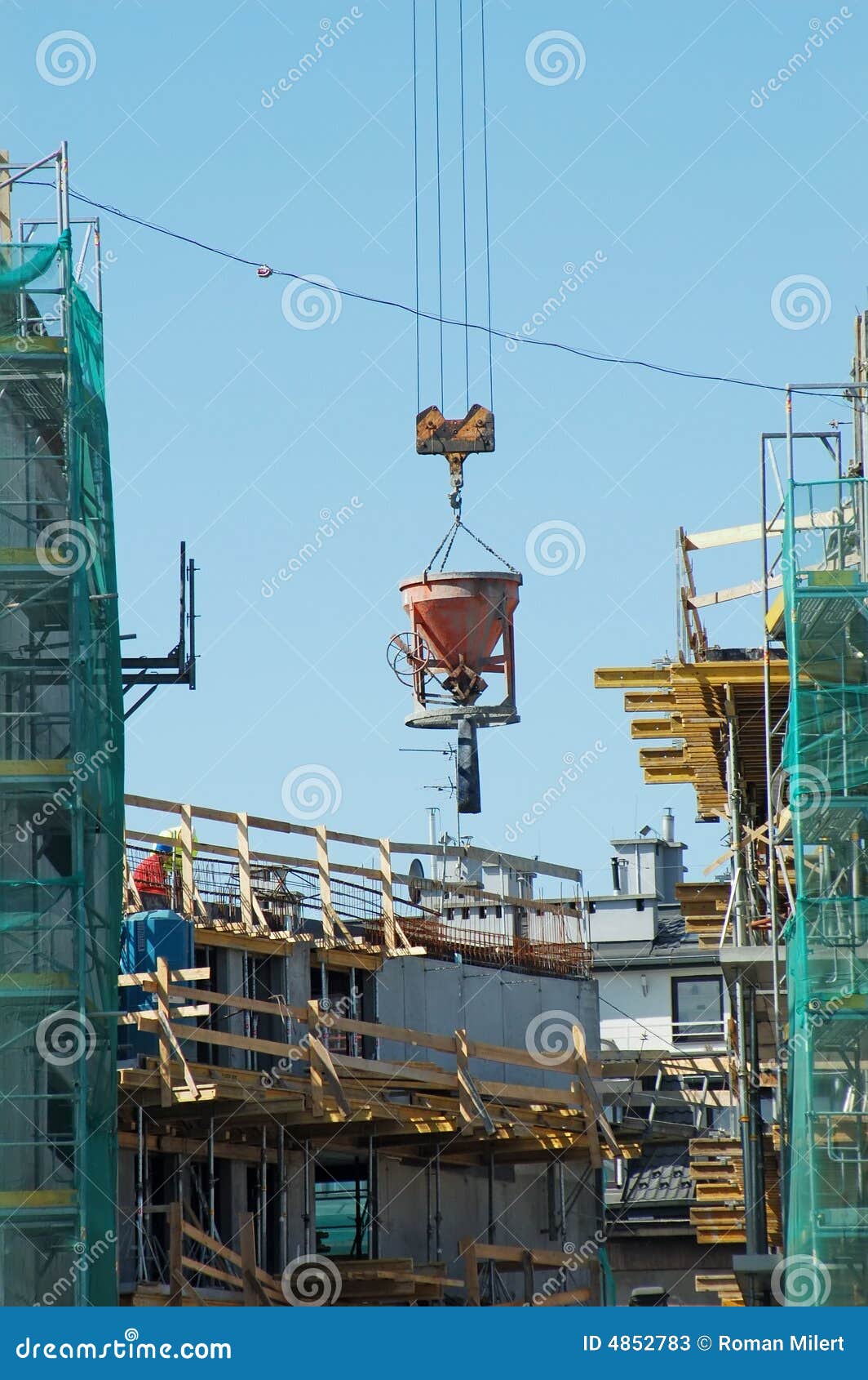 Concrete works stock image. Image of slab, scaffolding - 4852783