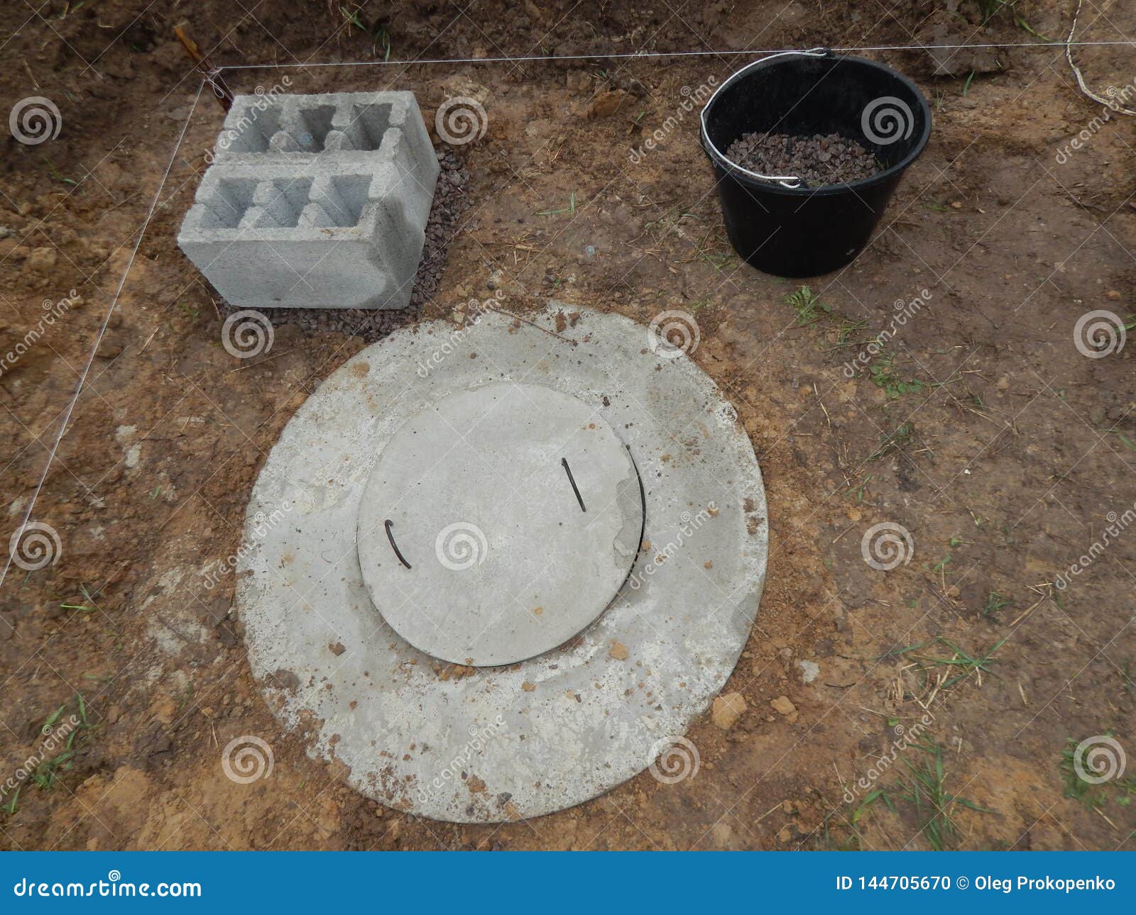 Concreting Foundation Blocks, Cinder, Concrete Stock Photo - Image of ...