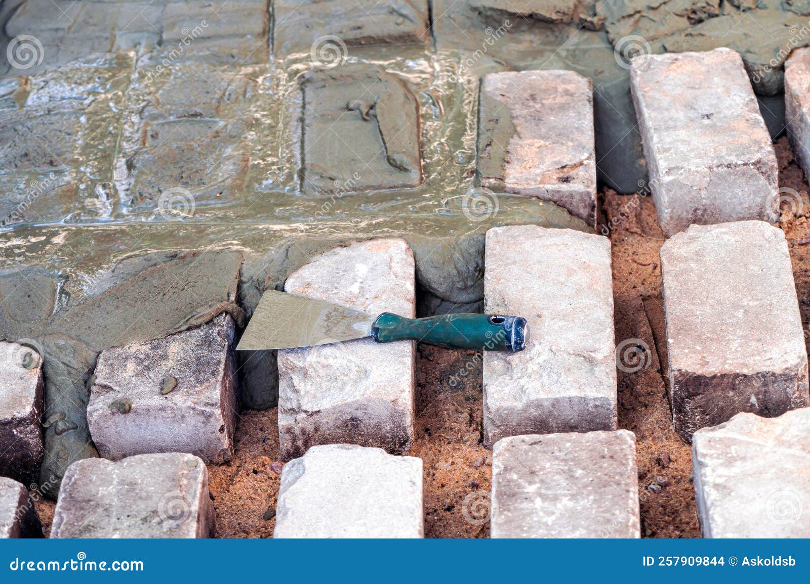 Concreting the Foundations of the Garden Terrace Floor, Trowel on ...