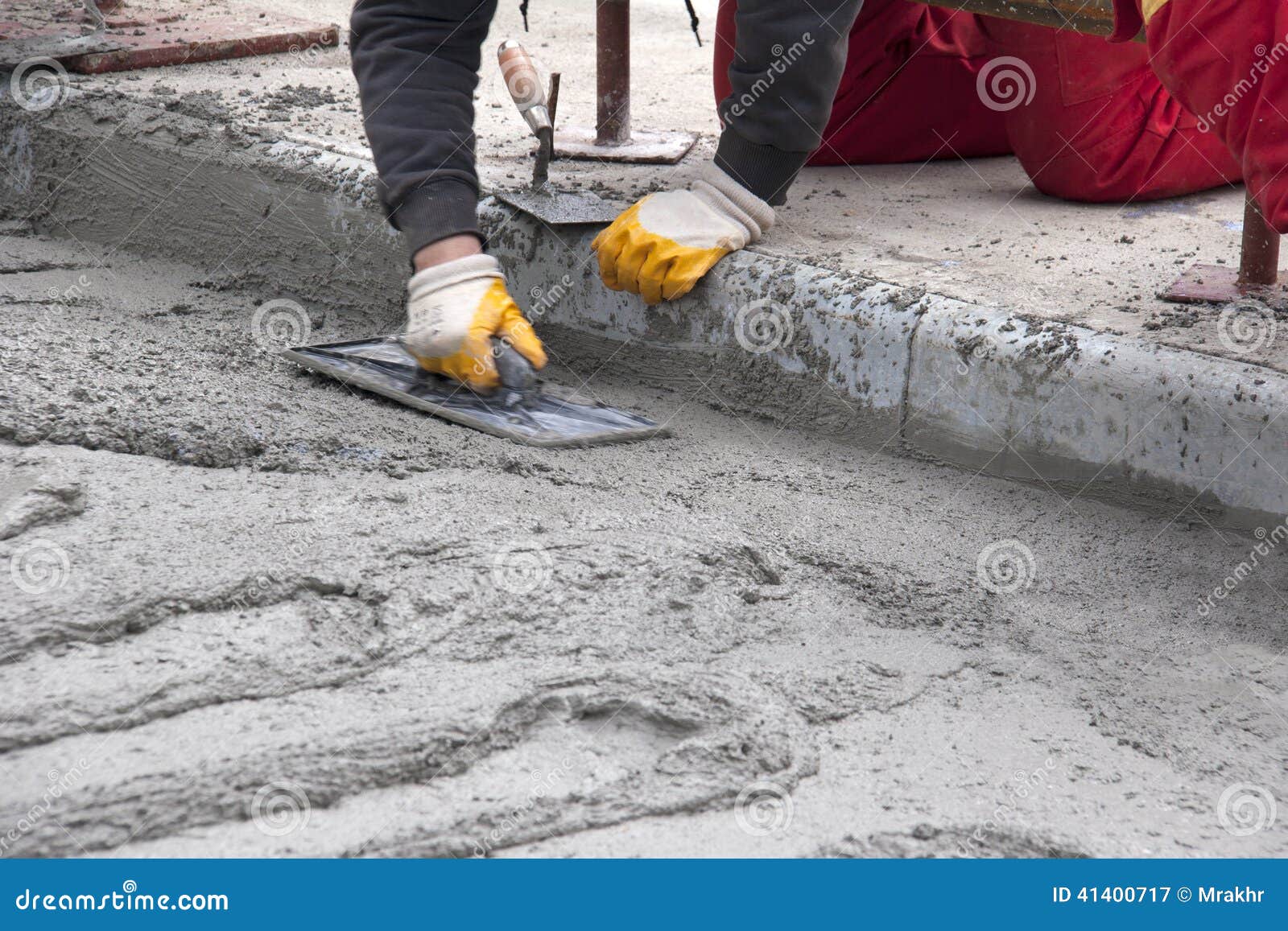 Concreting the Road on the Bridge Stock Image - Image of mixing, build ...