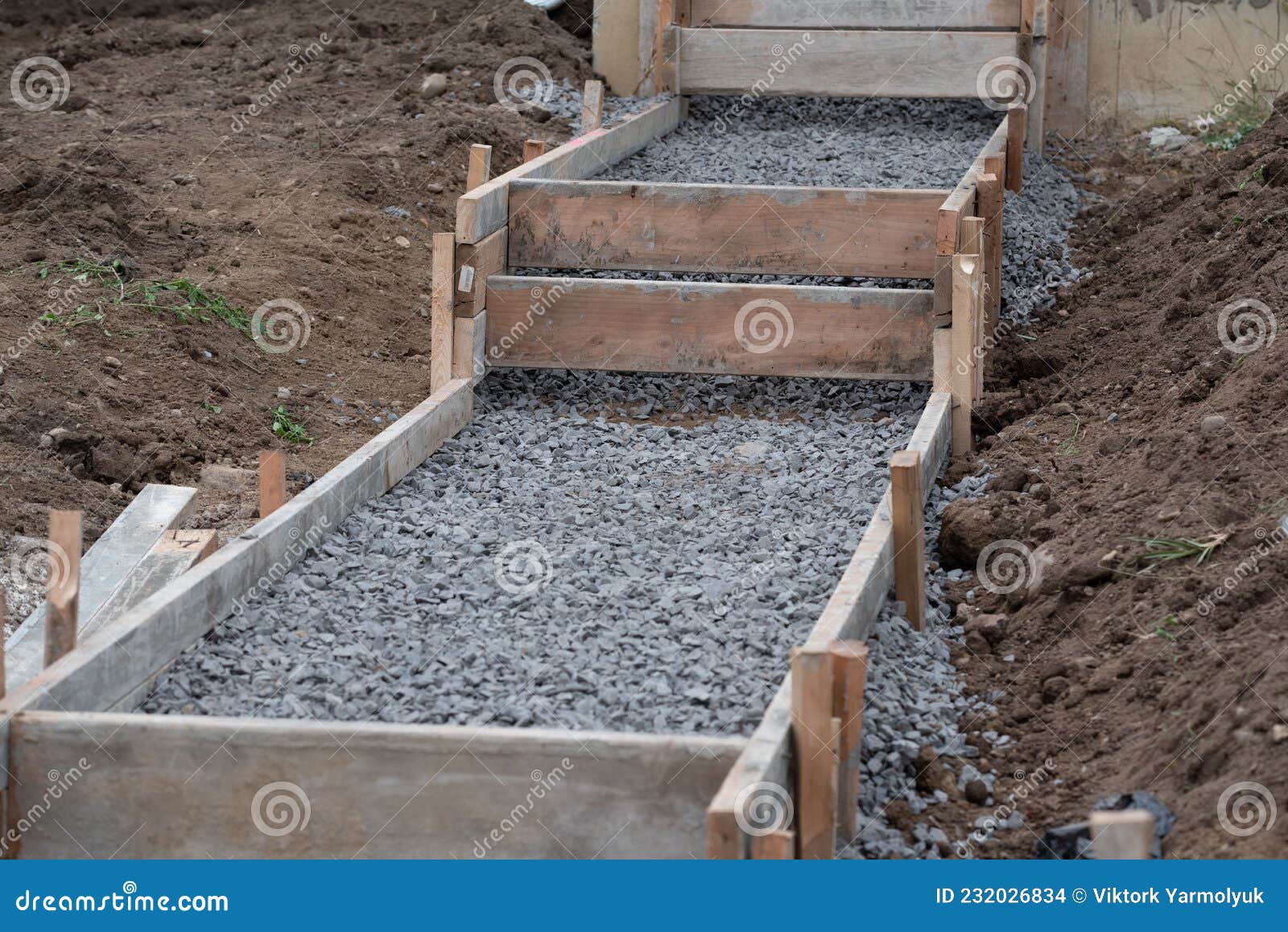 Concreting Steps Using Homemade Formwork Royalty-Free Stock Photography ...