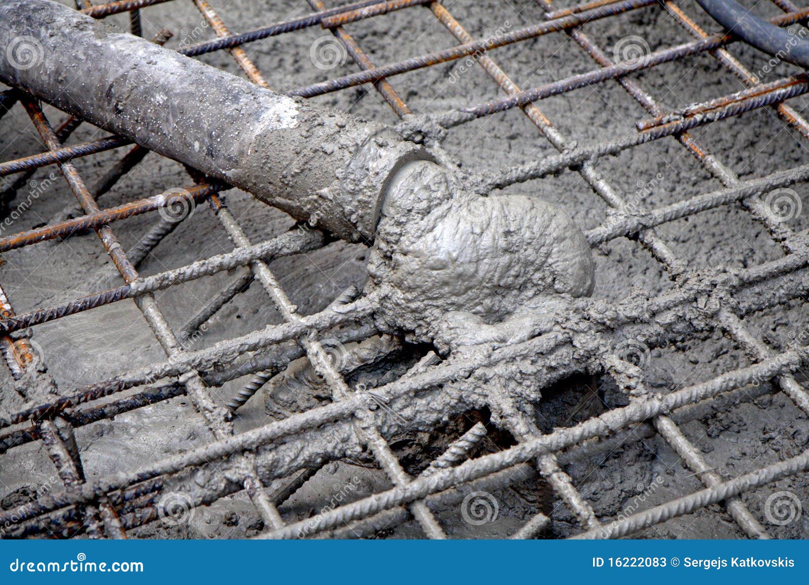 Concreting works stock image. Image of cement, structure - 16222083