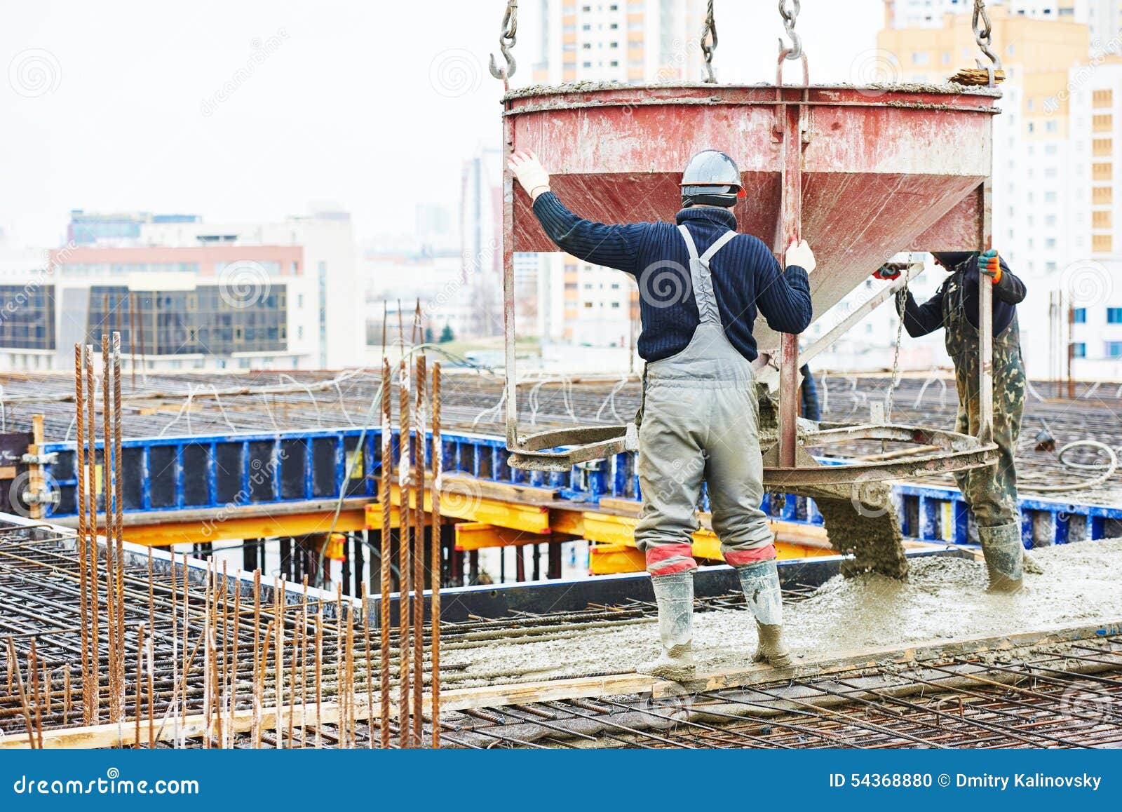 Concreting works stock photo. Image of rebar, professional - 54368880