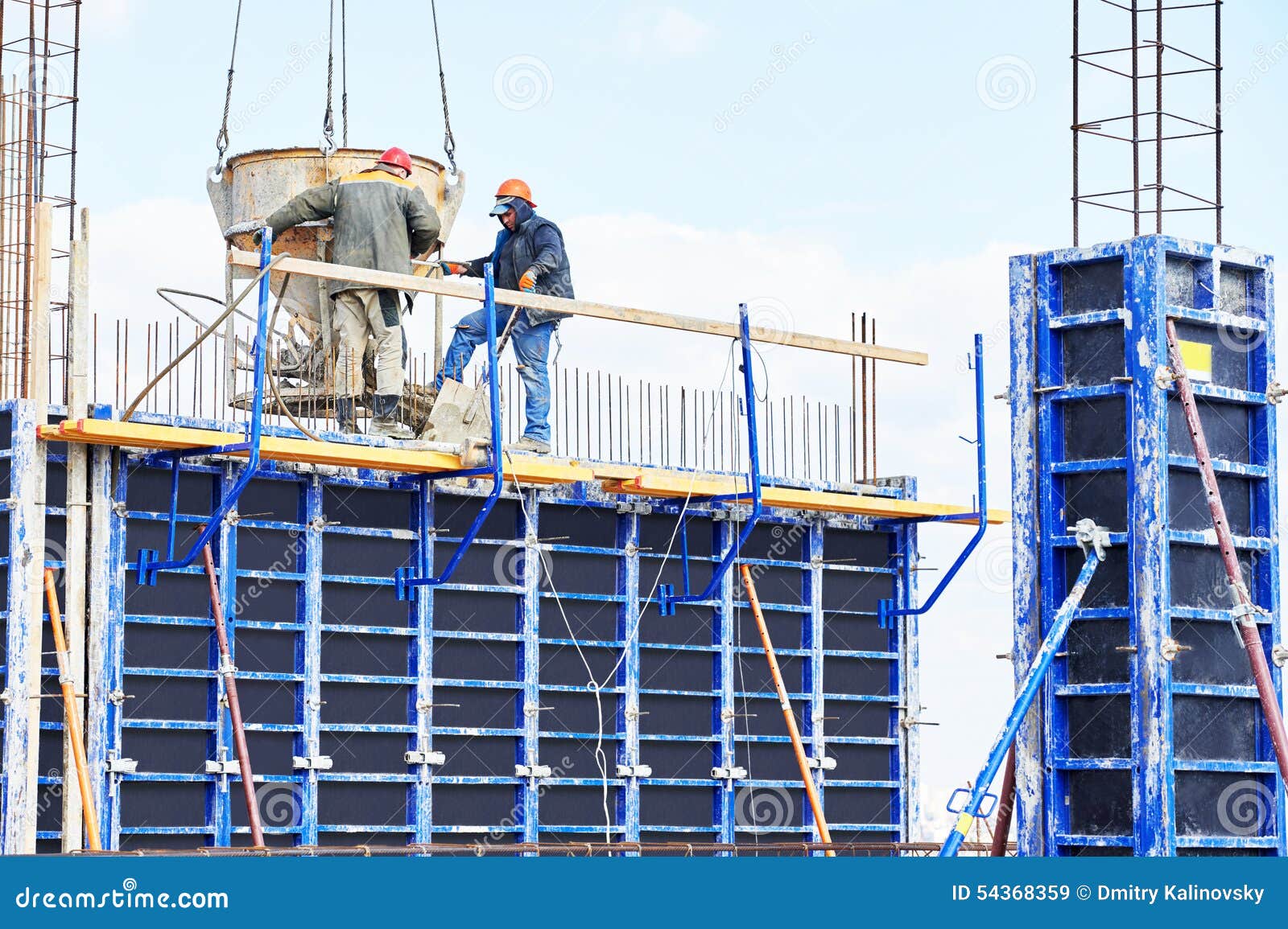 Concreting works stock image. Image of concrete, building - 54368359