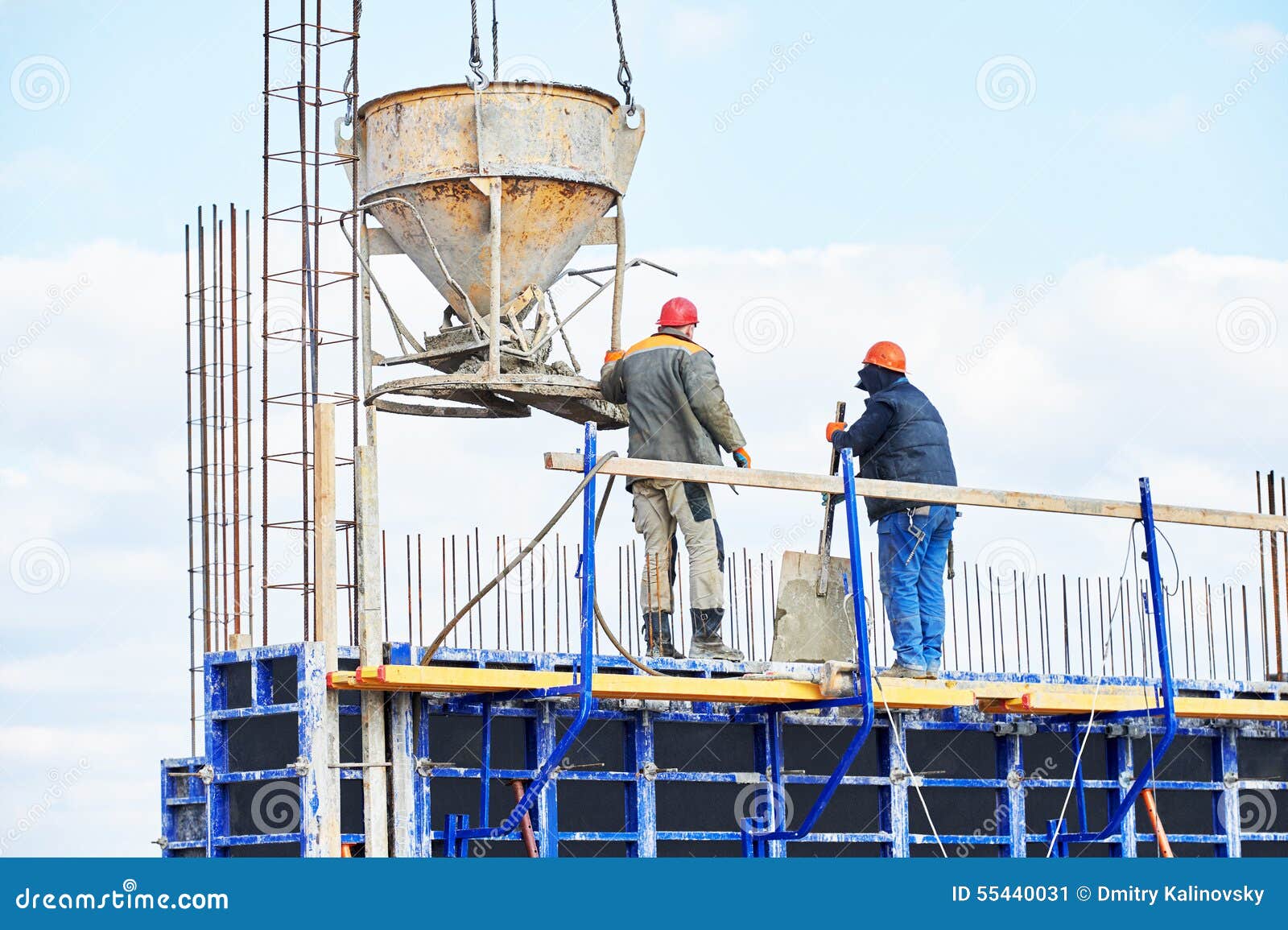 Concreting works stock image. Image of professional, laborer - 55440031