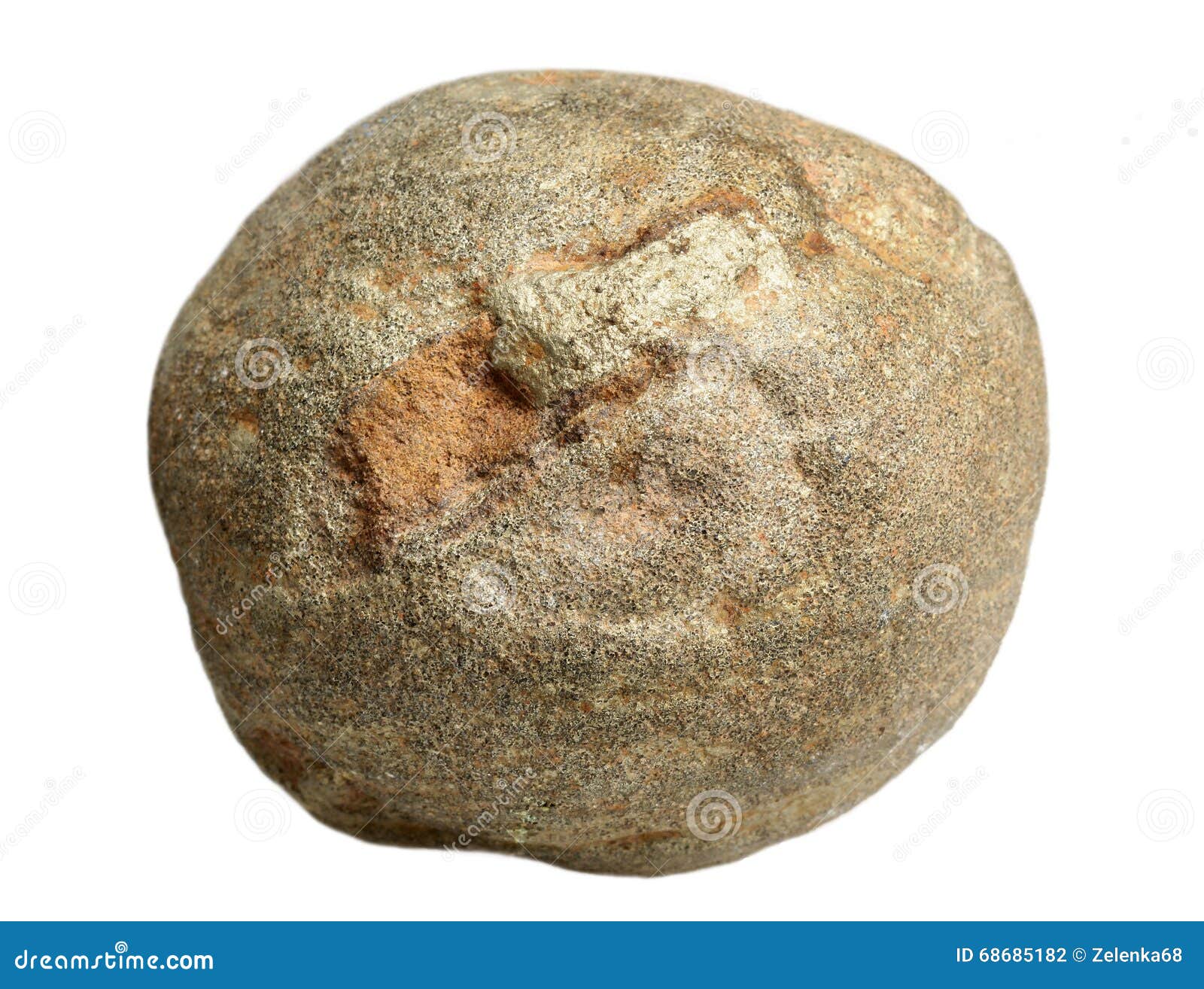 Concretion of Sandstone on a White Background Stock Photo - Image of ...