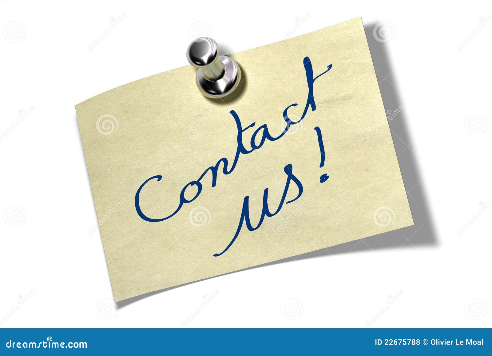 Conctact us memo note stock illustration. Illustration of metal - 22675788
