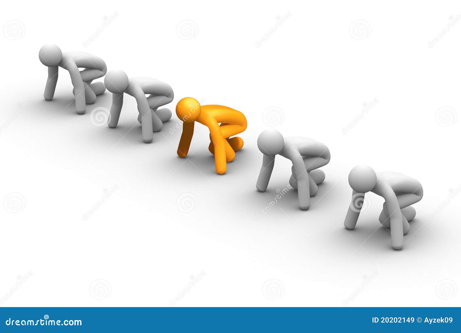 Concurrentie - Beginnende Lijn Stock Illustratie - Illustration of ...