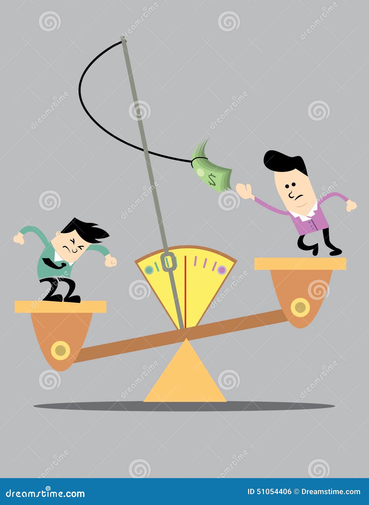 Concurrentie Tussen De Twee Bedrijfsmens Stock Illustratie ...