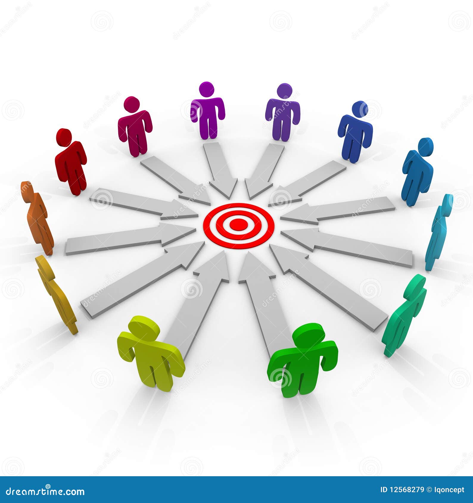 Concurrents Orientant Pour Le Même but Illustration Stock ...